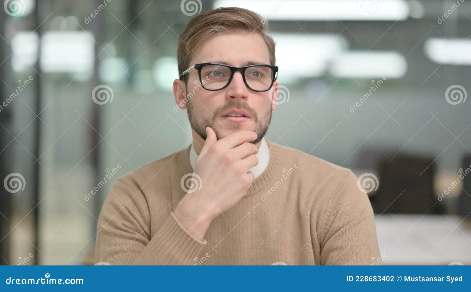 Pensive Young Man Thinking, Brainstorming Stock Photo - Image of ... Pensive Young Man Thinking, Brainstorming Stock Photo - Image of ...