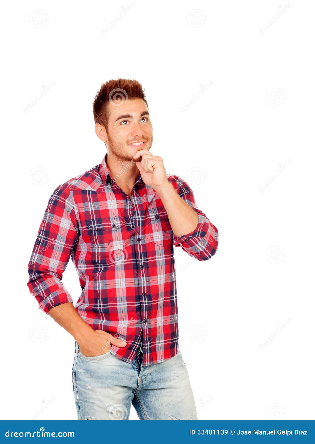 Pensive young men stock image. Image of looking, look - 33401139