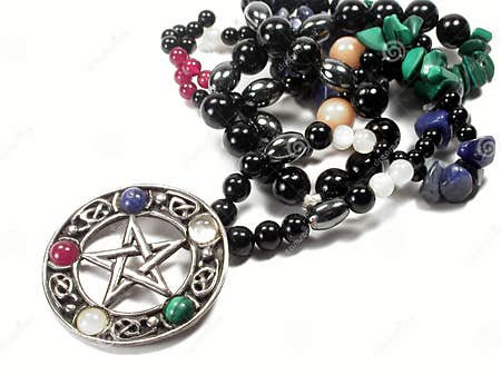 Pentacle stock photo. Image of stones, garnet, silver, pagan - 7946
