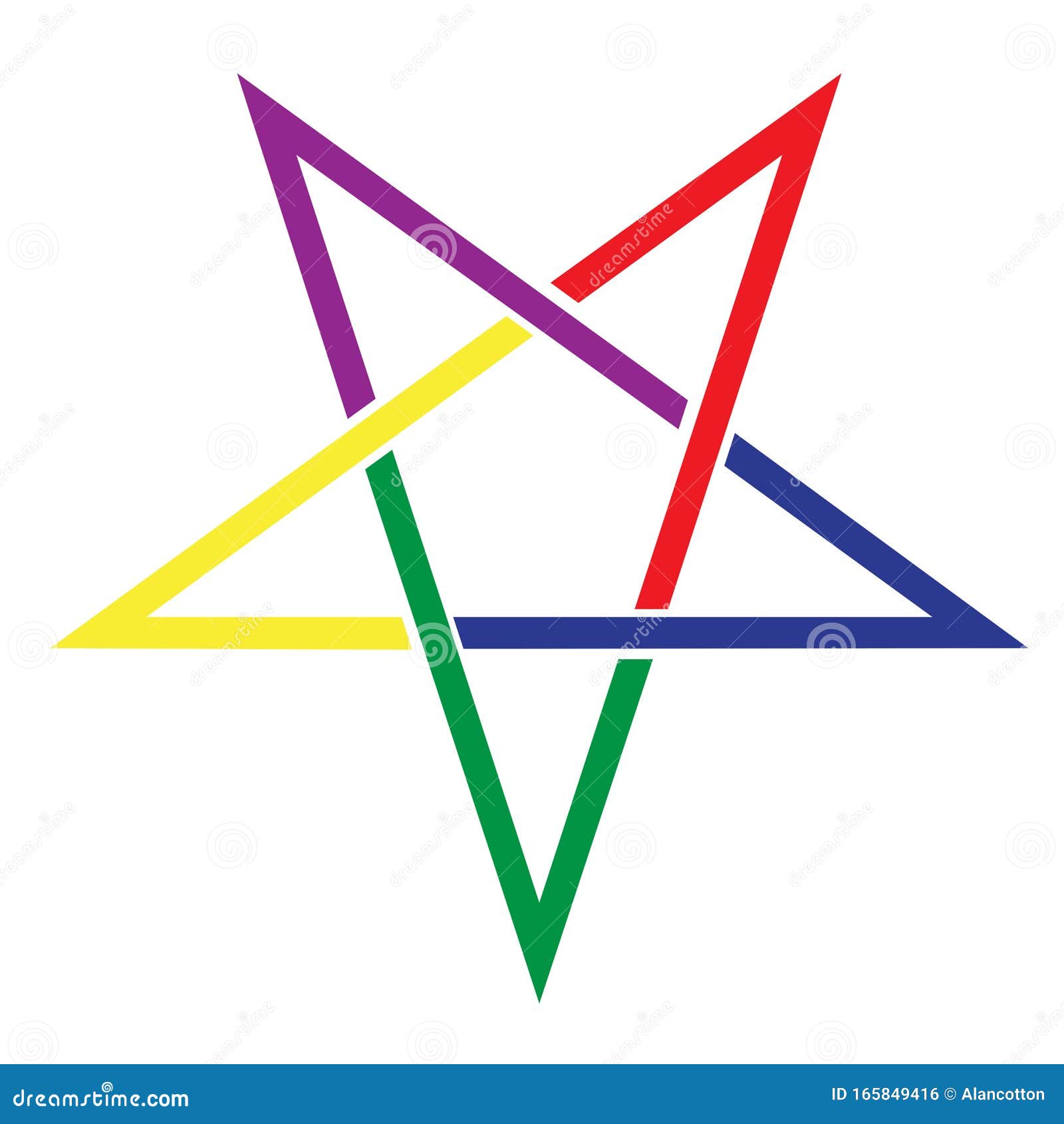 Pentangle Ancient Symbol Cartoon Vector | CartoonDealer.com #165849417