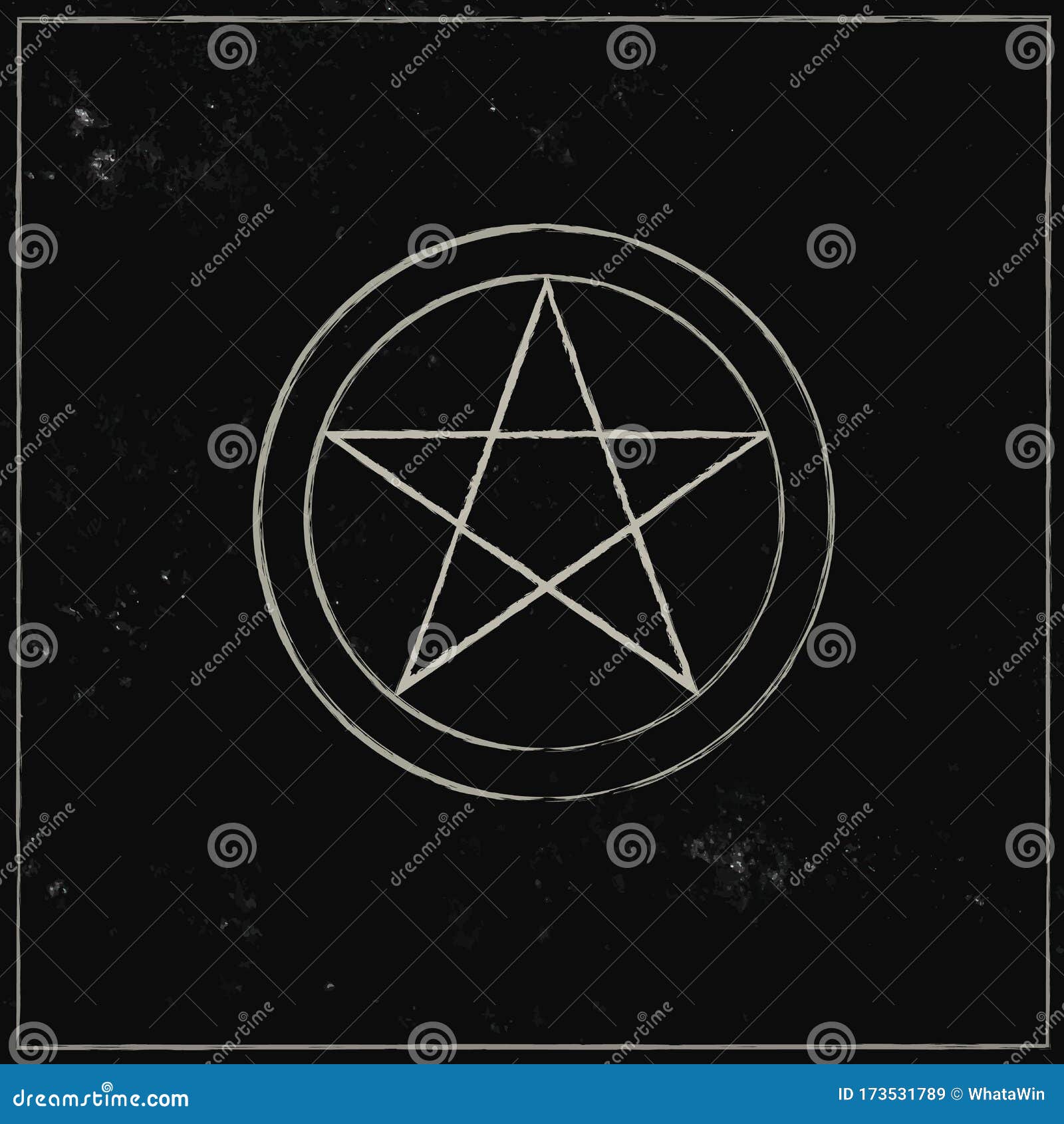 Pentacle Magic Sign. White Background Cartoon Vector | CartoonDealer ...