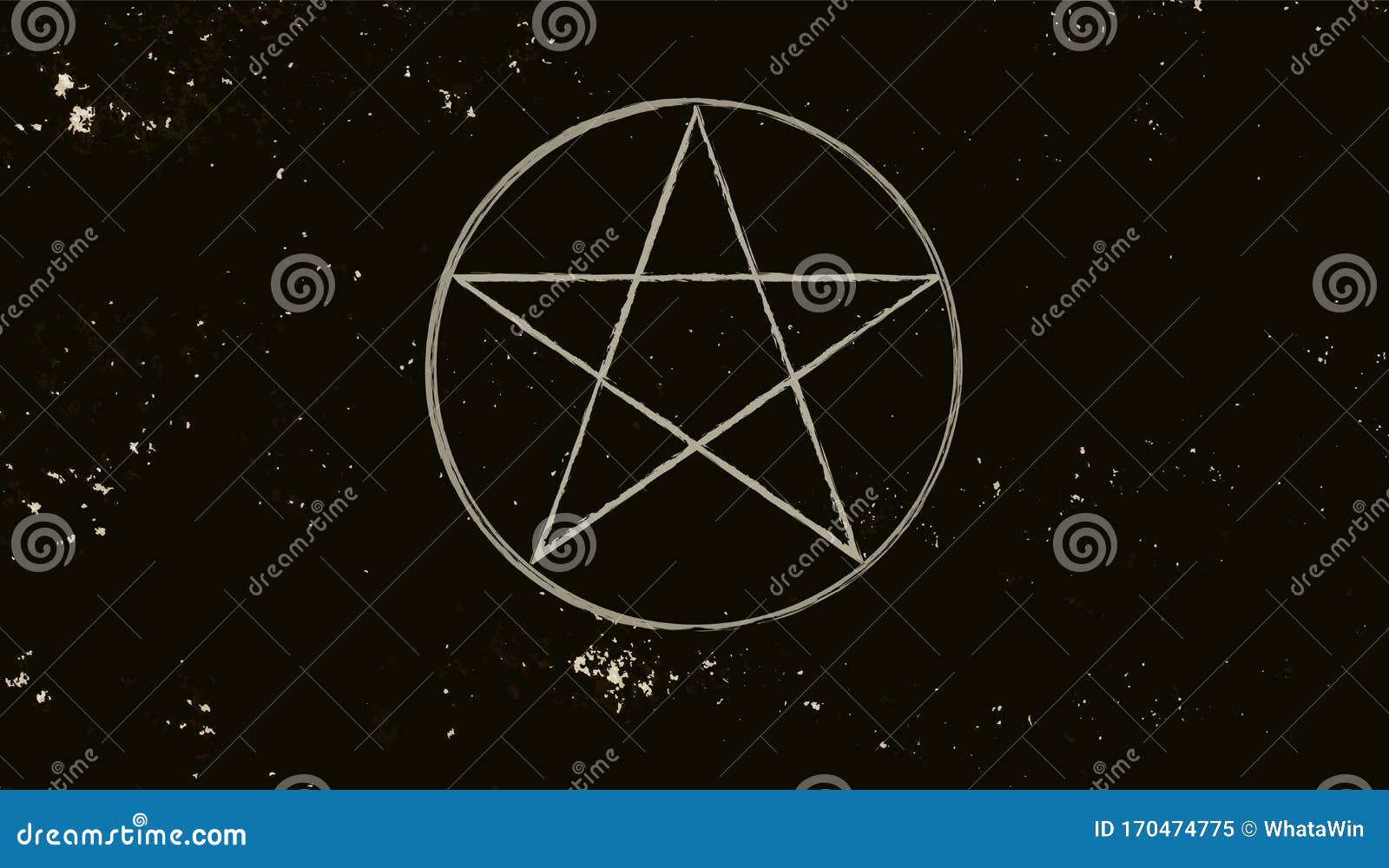 Pentacle Isolated on Dark Background. Magic Vector Decorative Elements ...