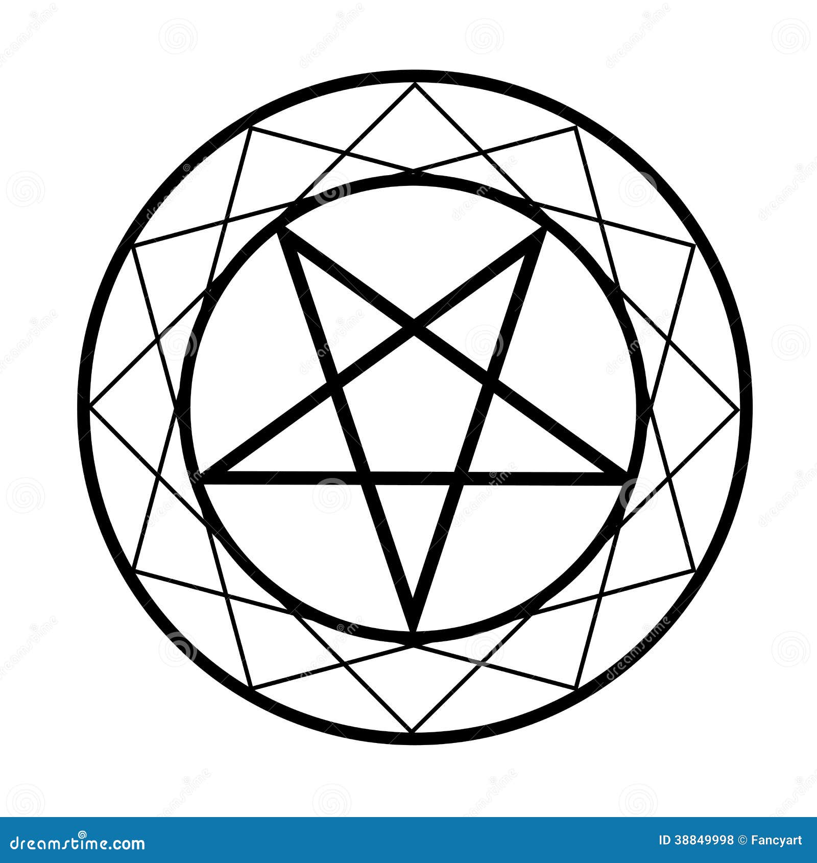 Pentacle stock vector. Illustration of magik, magic, evocation - 38849998