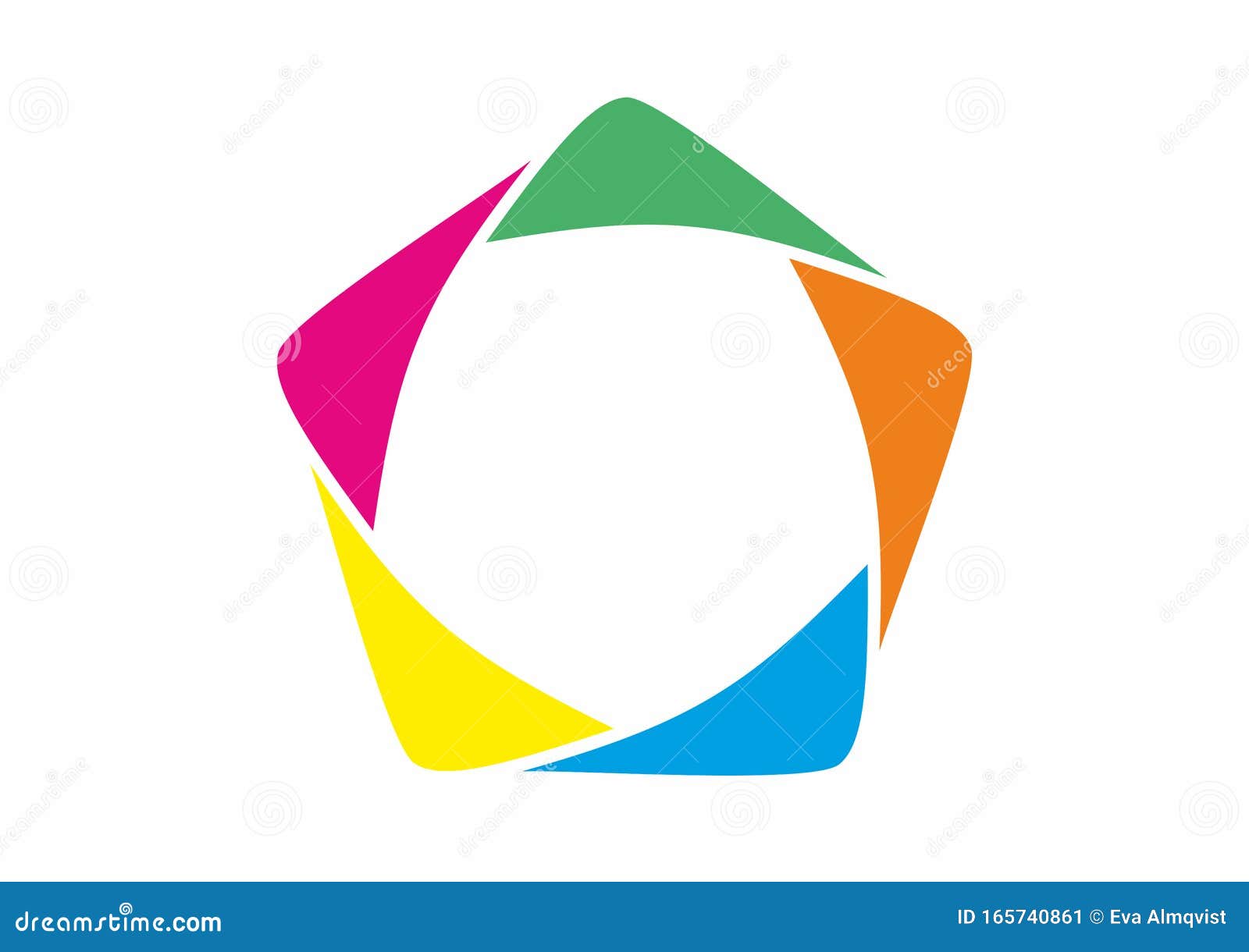 Pentagon A Five Sided Shape With Five Angles And Sides, Isolat Stock ...