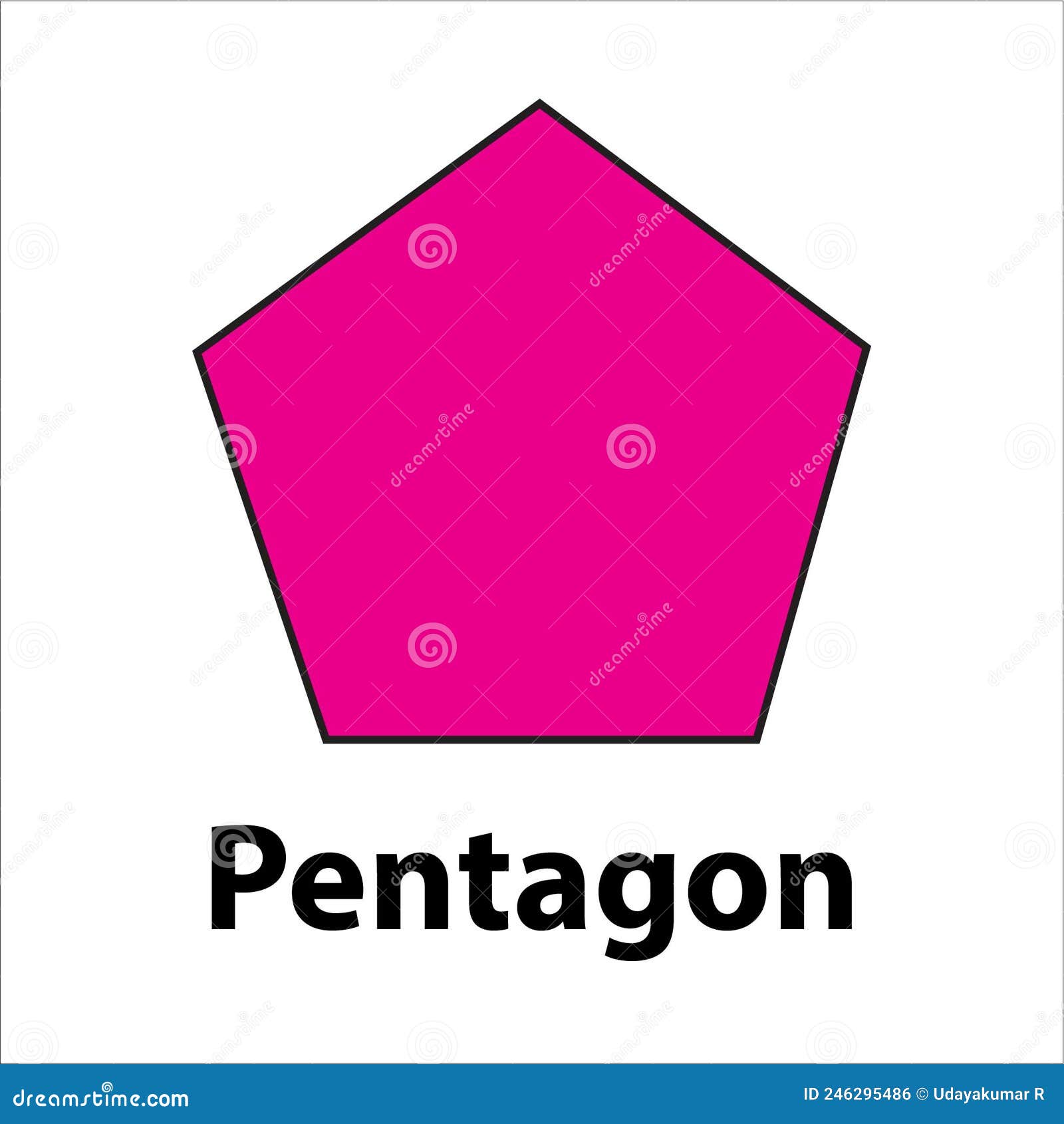 Pentagon Geometric Shape With Pencil Scratches, Hatched Free Hand ...