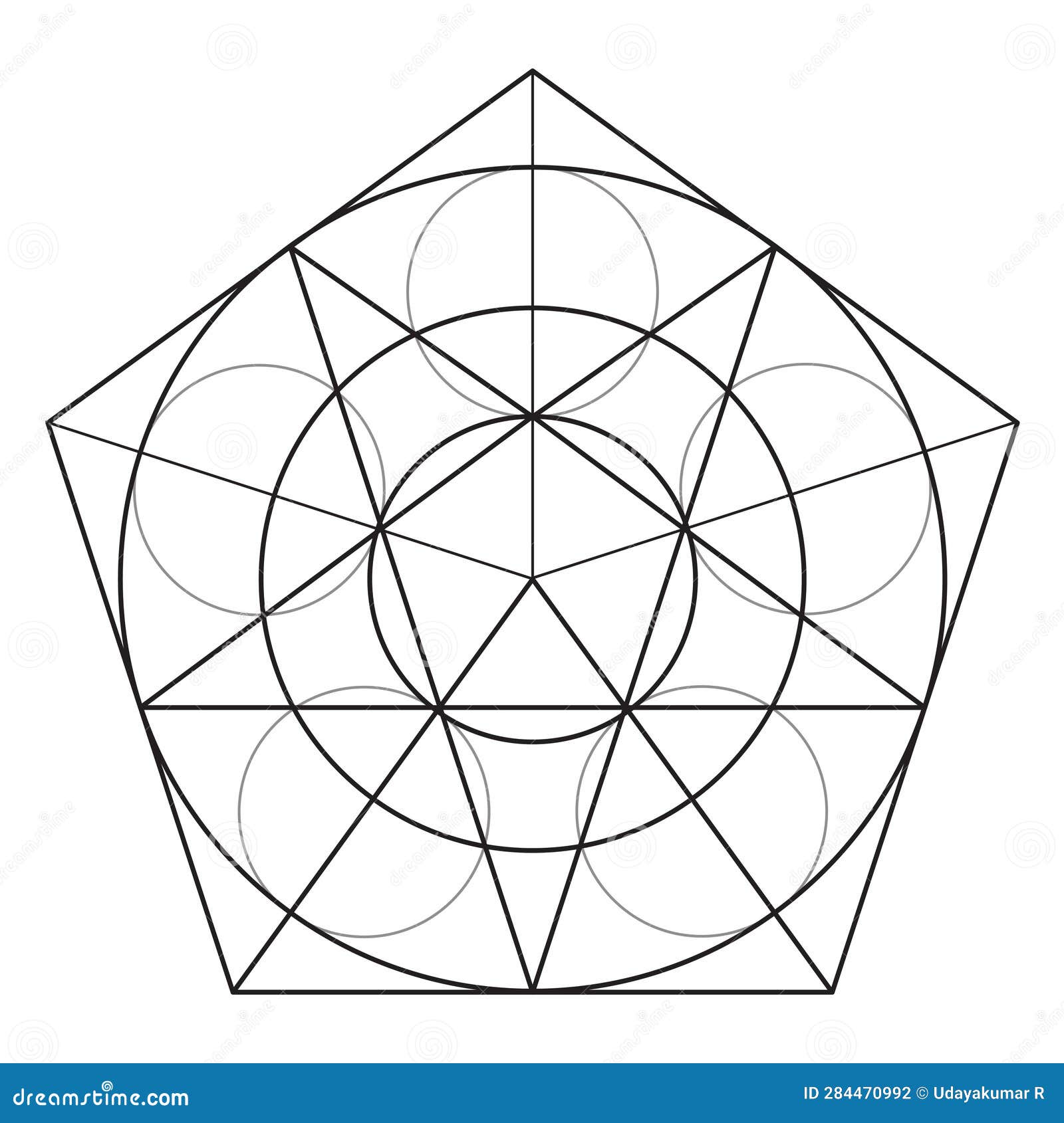 Pentagon Graph. Set Of Polygon Radar Spider Templates. Spider Mesh ...