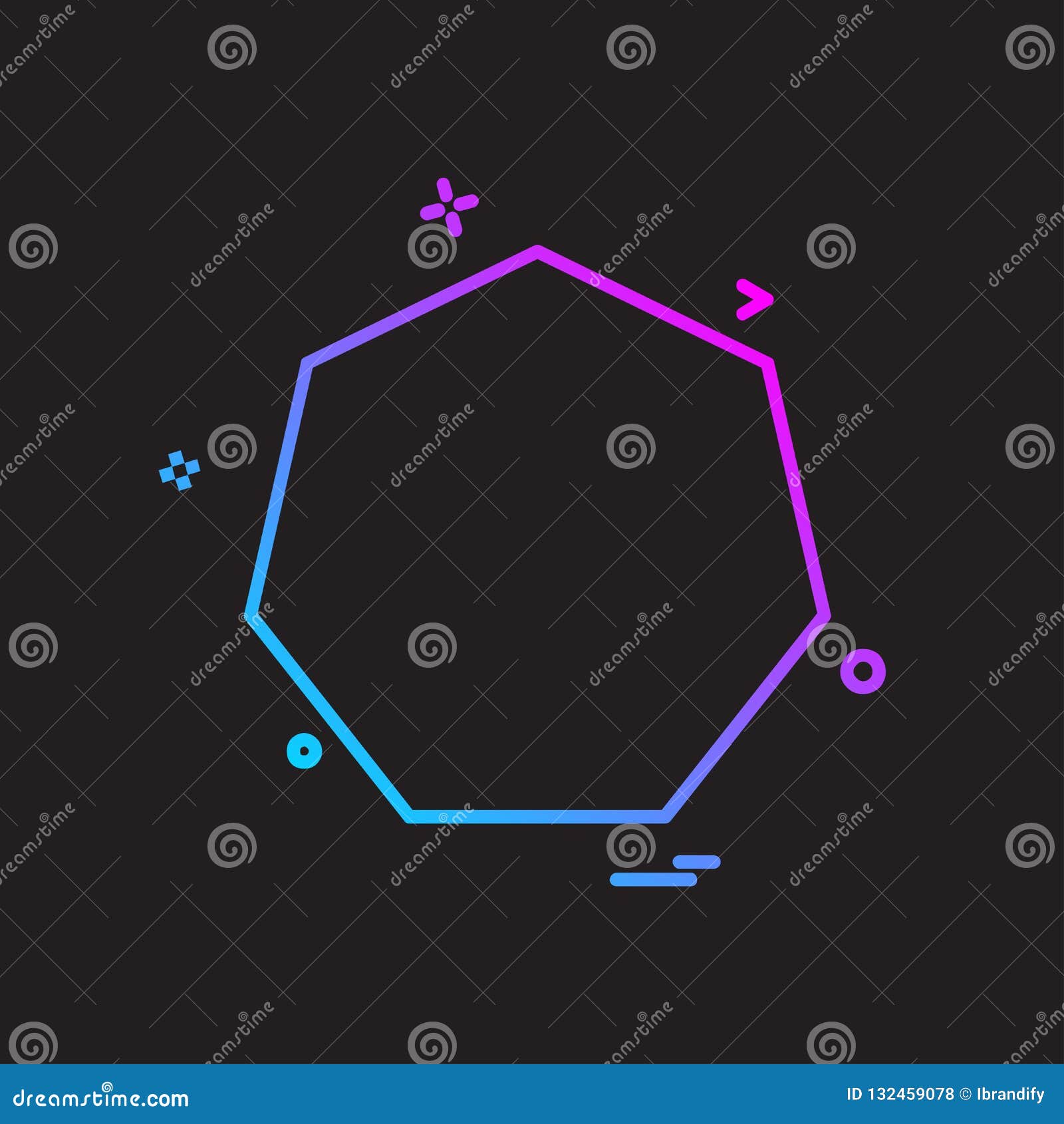 Pentagon Icon Design Vector Stock Vector - Illustration of pentagonal ...