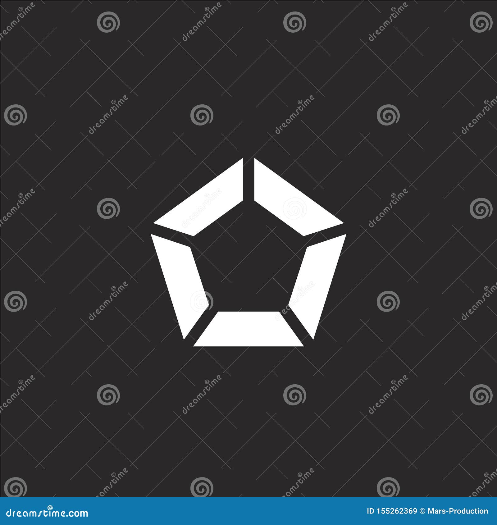 Pentagon Icon. Filled Pentagon Icon for Website Design and Mobile, App ...
