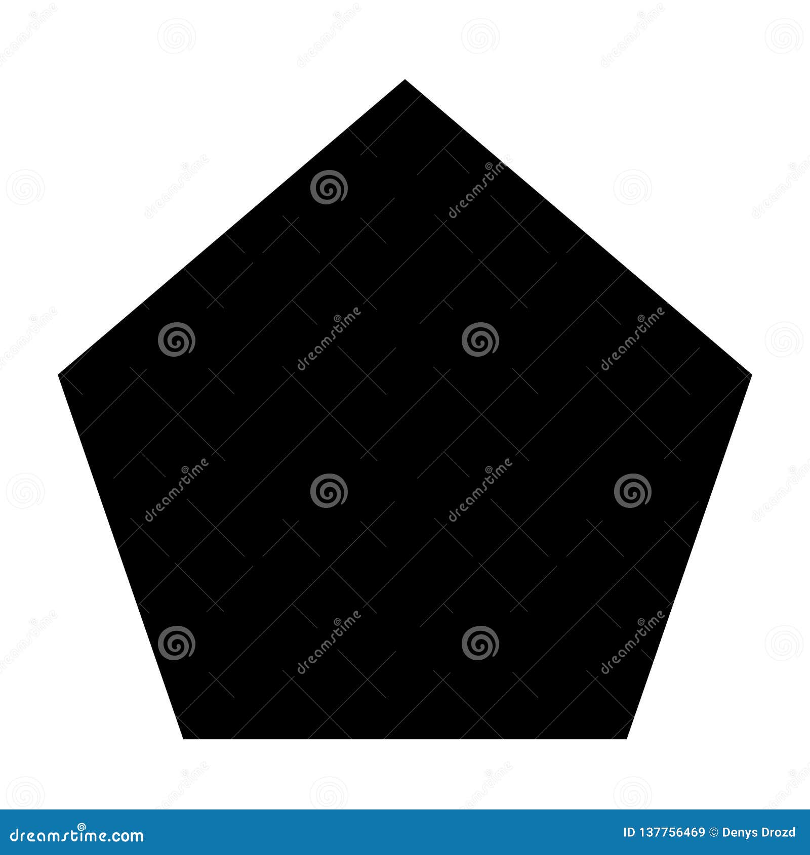 Pentagon Icon Vector. 5 Five Sided Symbol. Geometry Chart. Pentagonal ...