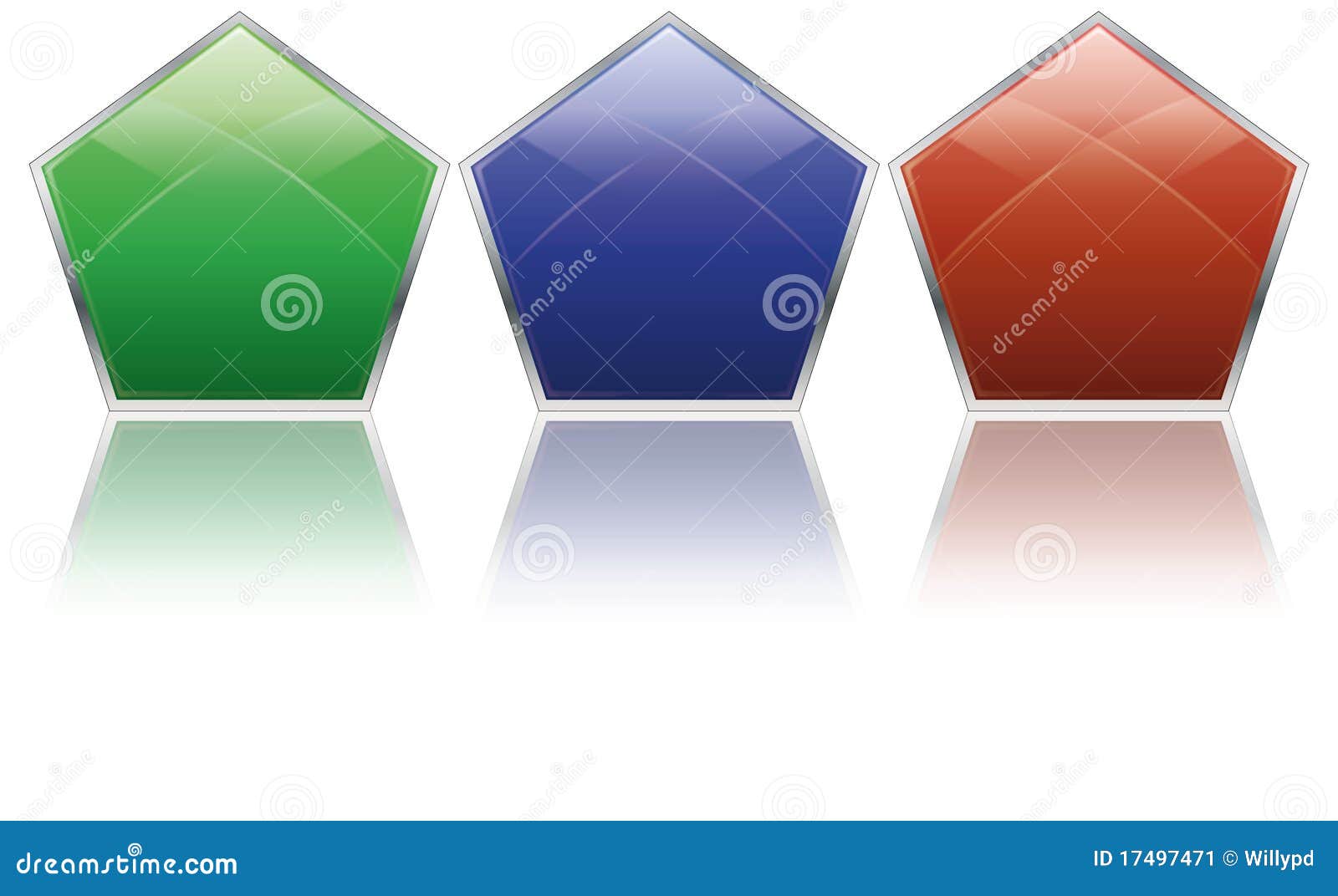 Pentagon icons stock vector. Illustration of page, green - 17497471