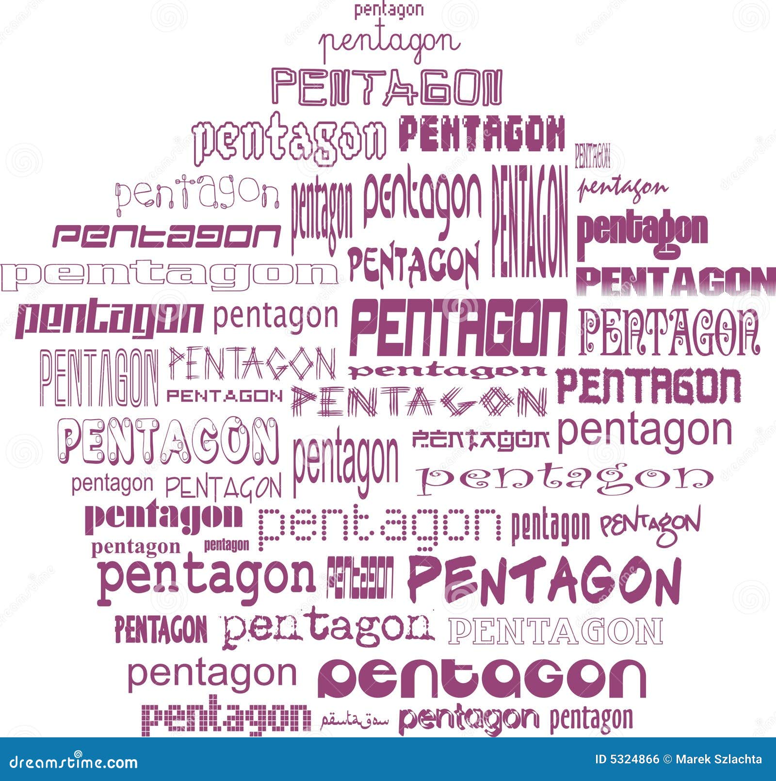 Pentagon of pentagons stock vector. Illustration of geometrical - 5324866