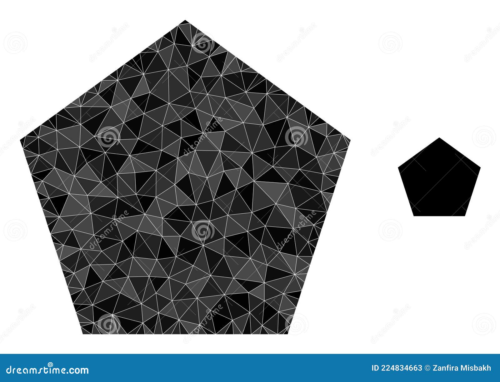 Triangle And Pentagon Clipart Illustration Vector | CartoonDealer.com ...