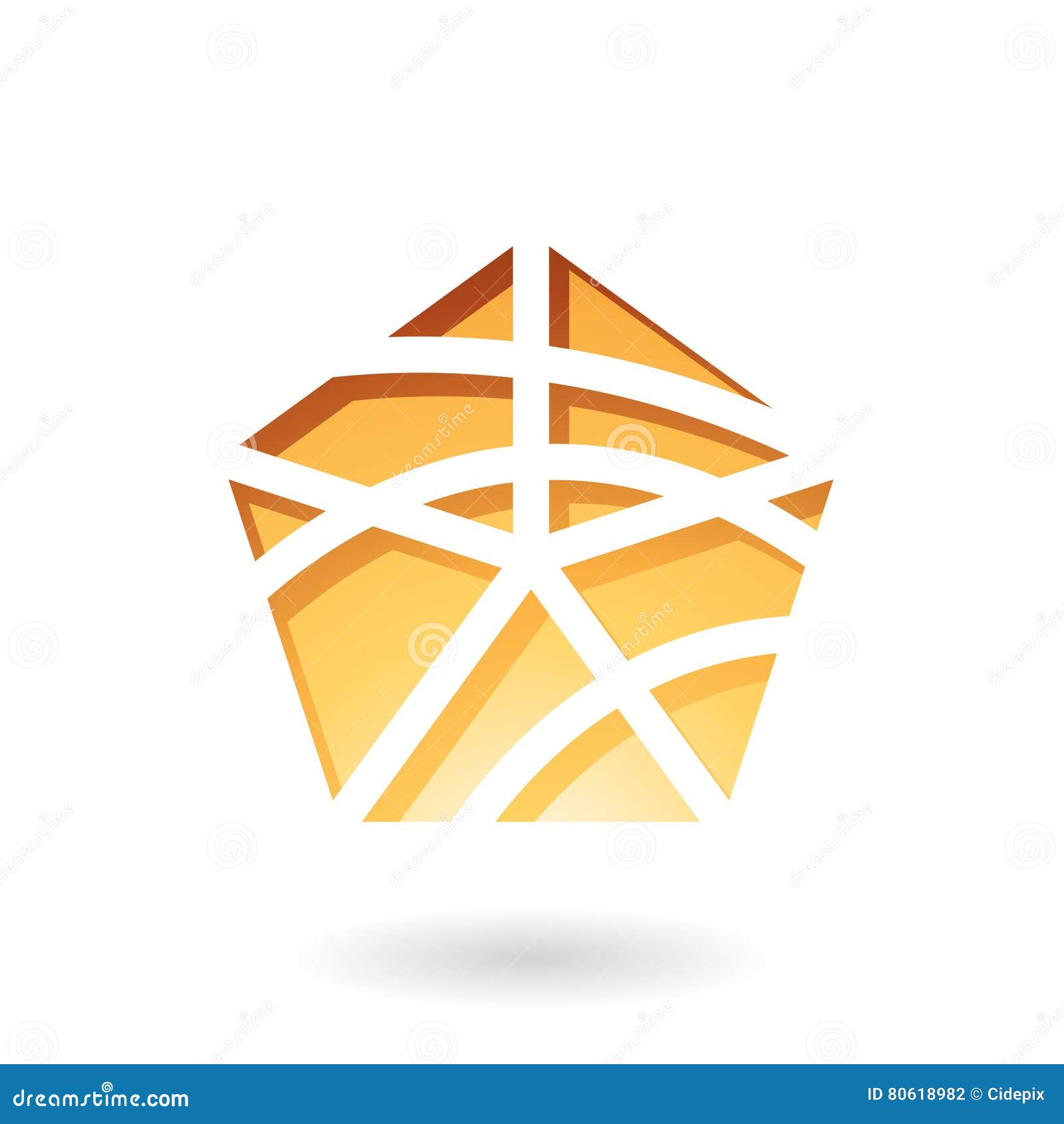 Pentagon Shaped Abstract Icon Stock Vector - Illustration of clipart ...