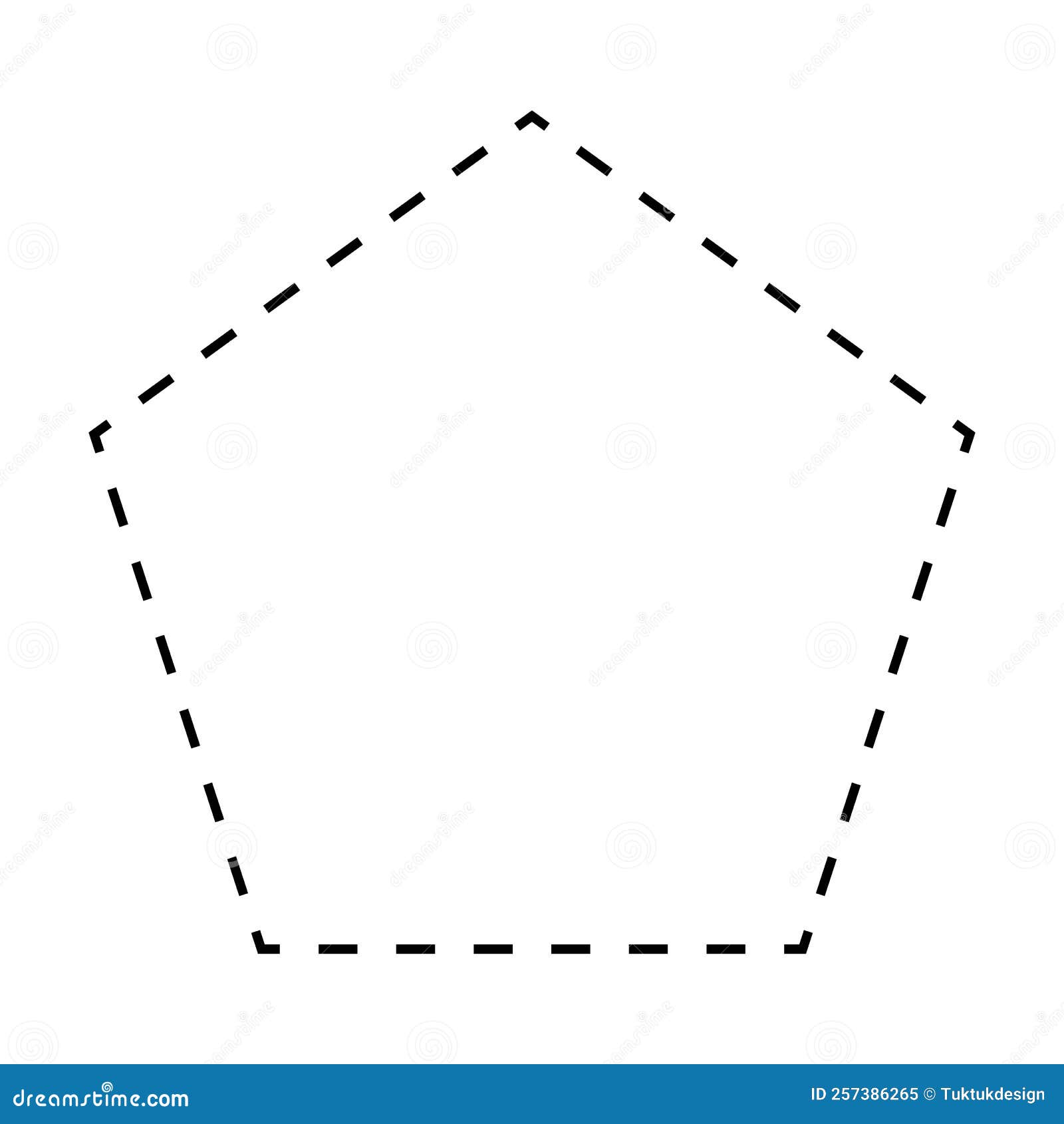 Pentagon Symbol Dashed Shape Vector Icon for Creative Graphic Design Ui ...