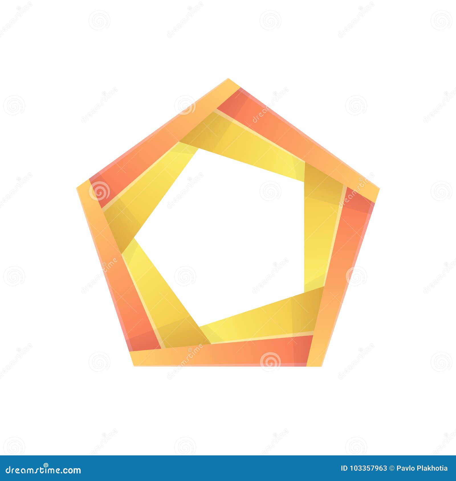 Colorful Pentagon Abstract Icon. Vector Template for the Logo Stock ...