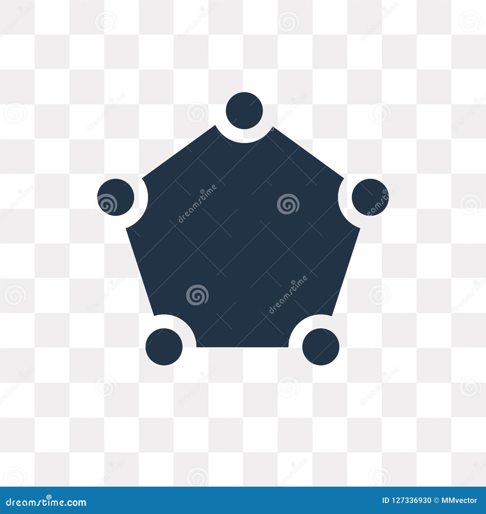 Pentagon Vector Icon Isolated on Transparent Background, Pentagon ...