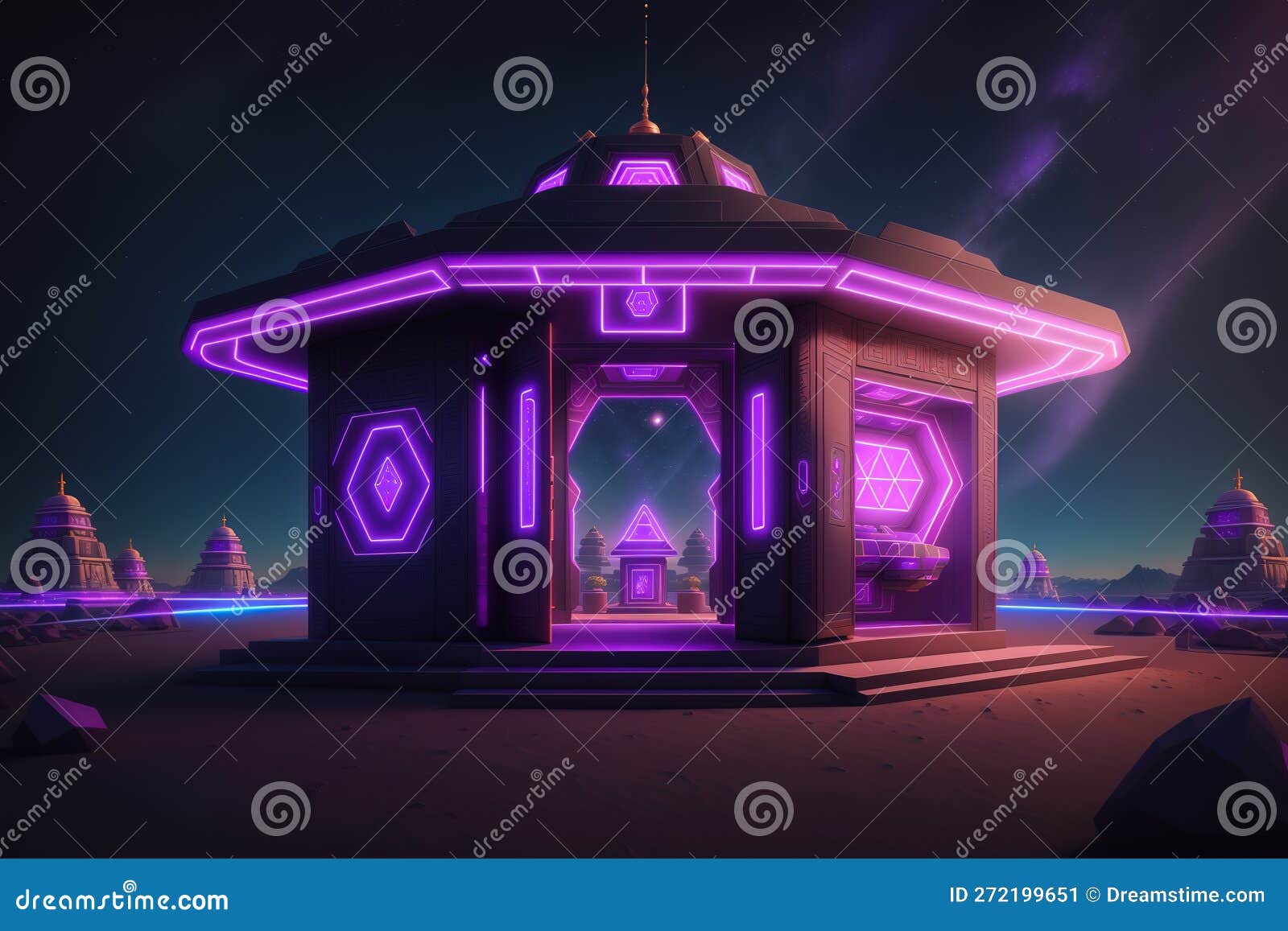 Purple Temple Vector Illustration | CartoonDealer.com #49277060