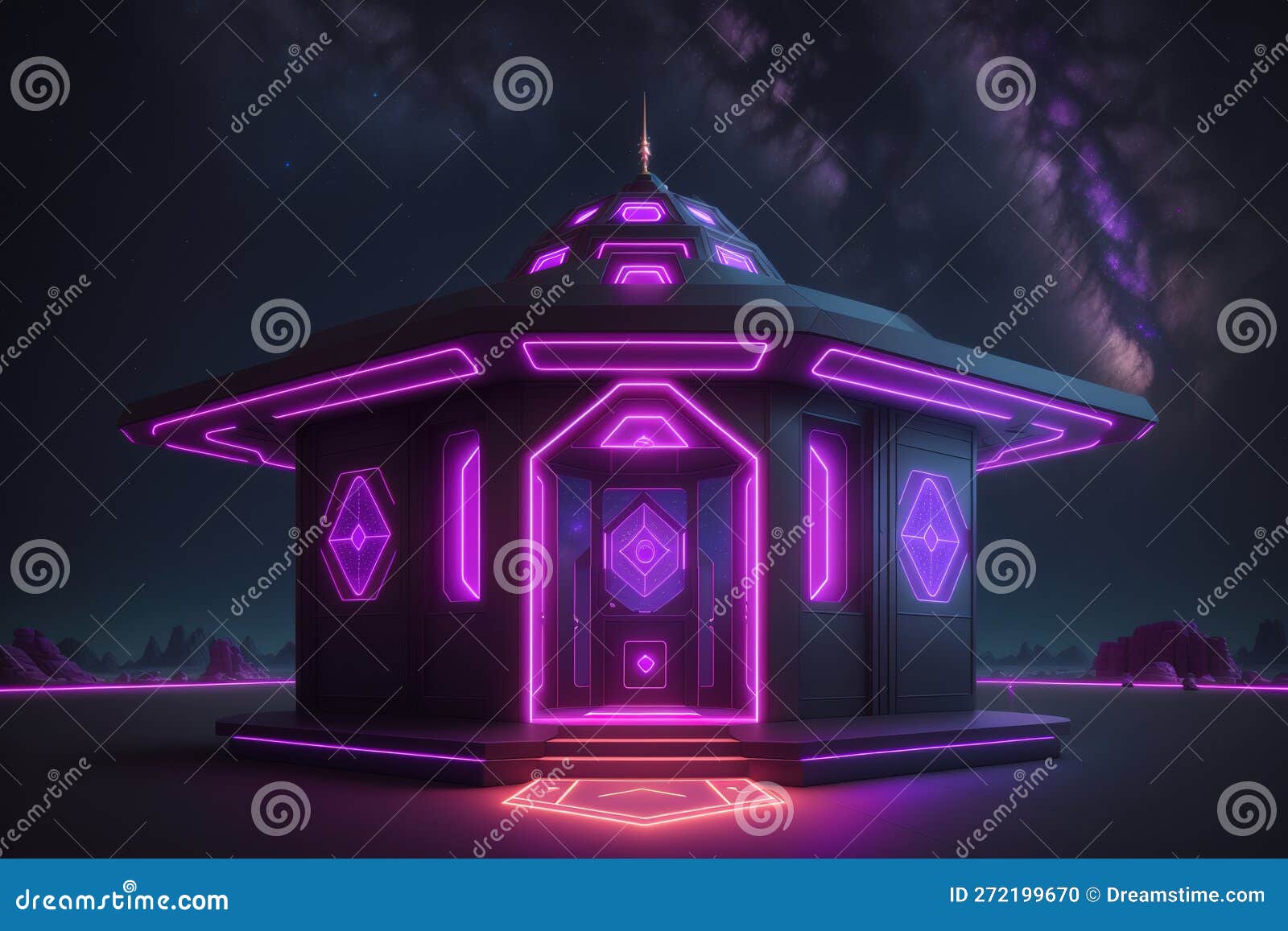 Purple Temple Vector Illustration | CartoonDealer.com #49277060