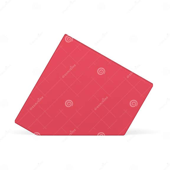 Pentagonal Irregular Red Corner Geometric Shape Vertical Wall Basic ...