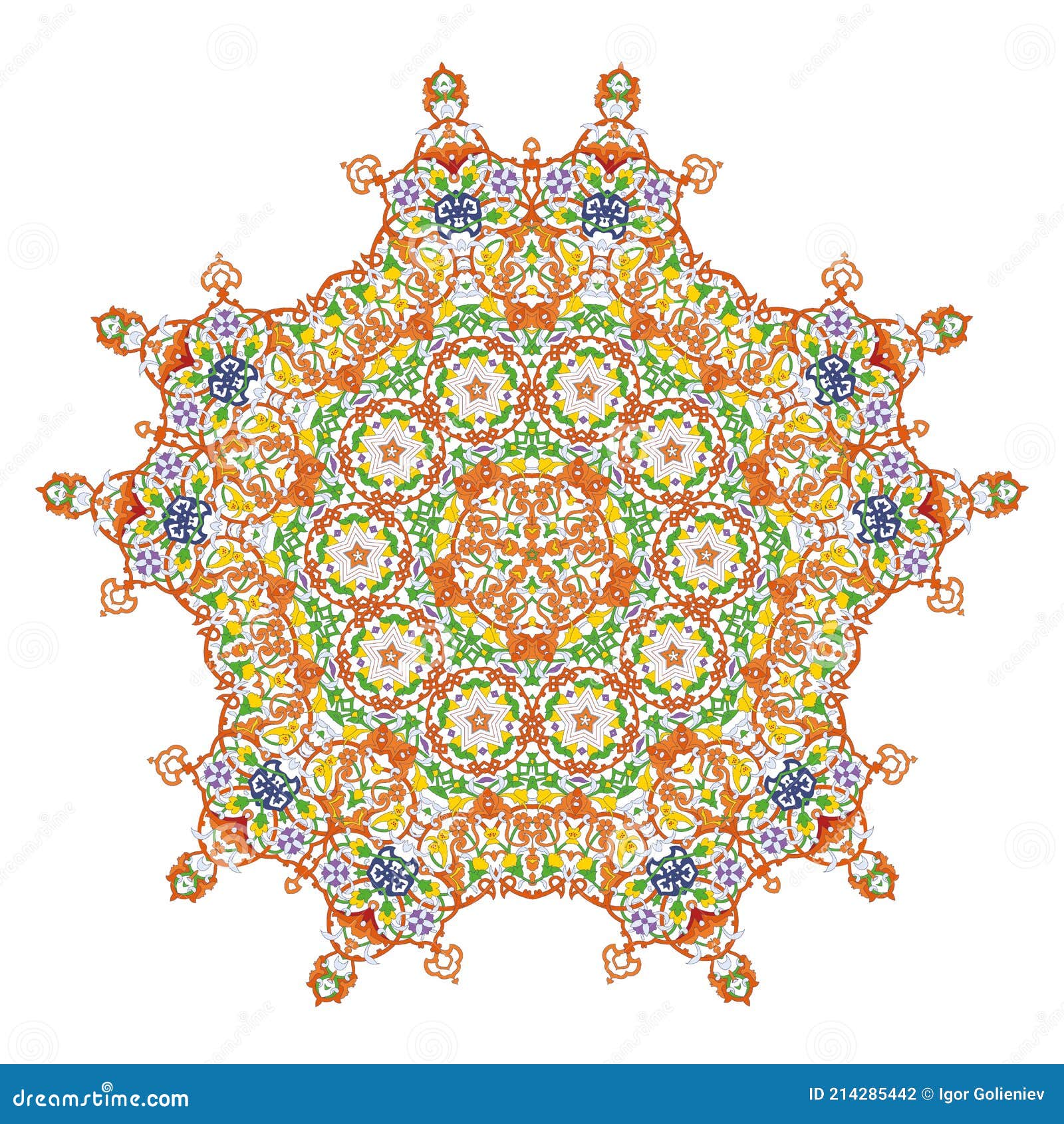 Pentagonal Mandala Five Pointed Design Element EPS Stock Vector ...