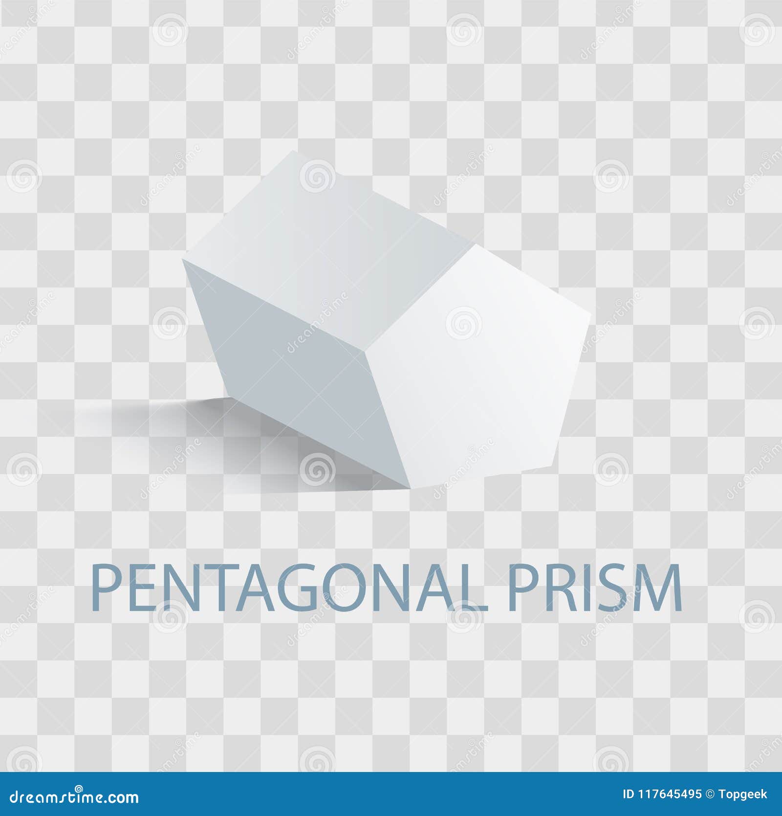 Pentagonal Prism Geometric Figure of White Color Stock Vector ... Pentagonal Prism Geometric Figure of White Color Stock Vector ...