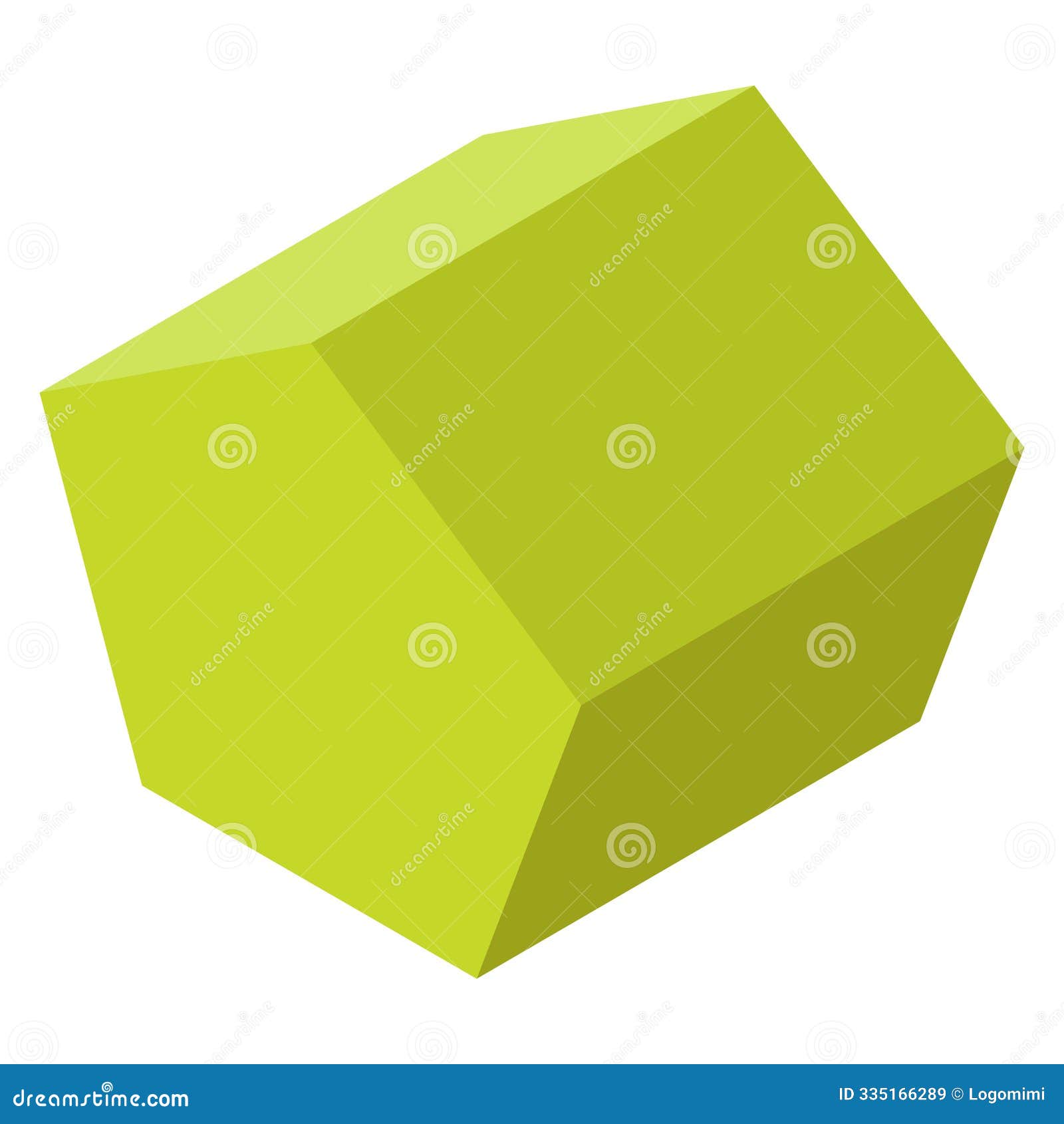 Pentagonal Prism Vector Illustration, 5 Sided Prism Basic 3d Geometric ...
