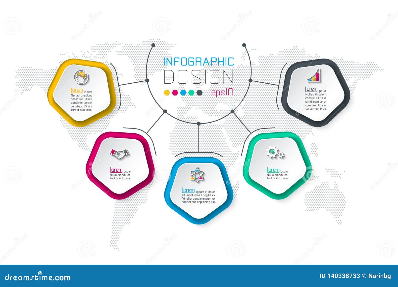 Infographic Five Step With Ribbon Up Side Arrow Dashed Circle And Text ... Infographic Five Step With Ribbon Up Side Arrow Dashed Circle And Text ...