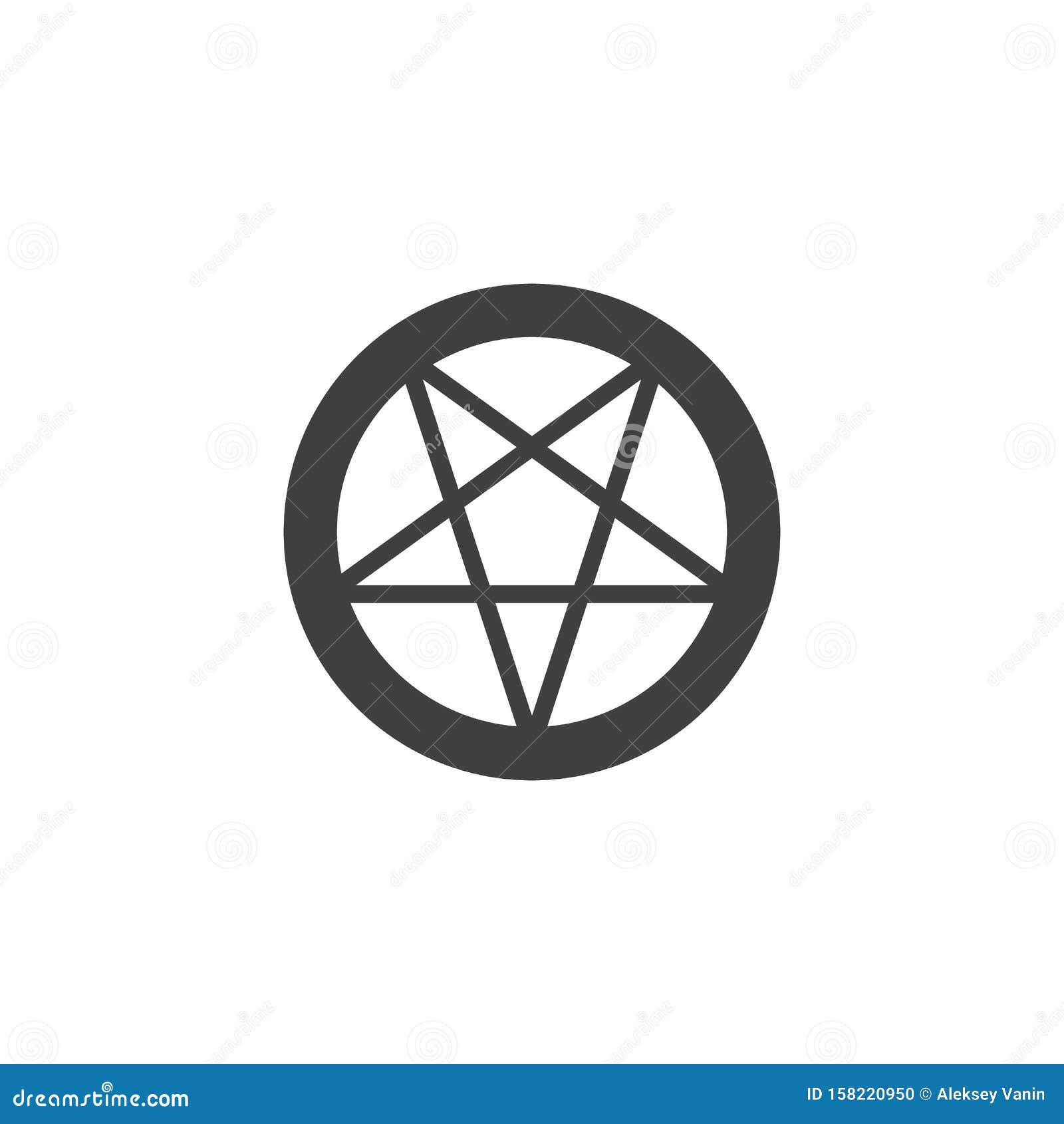 Satan Star, Pentagram Symbol Of Satanism, Mystical Sign Round Form ...