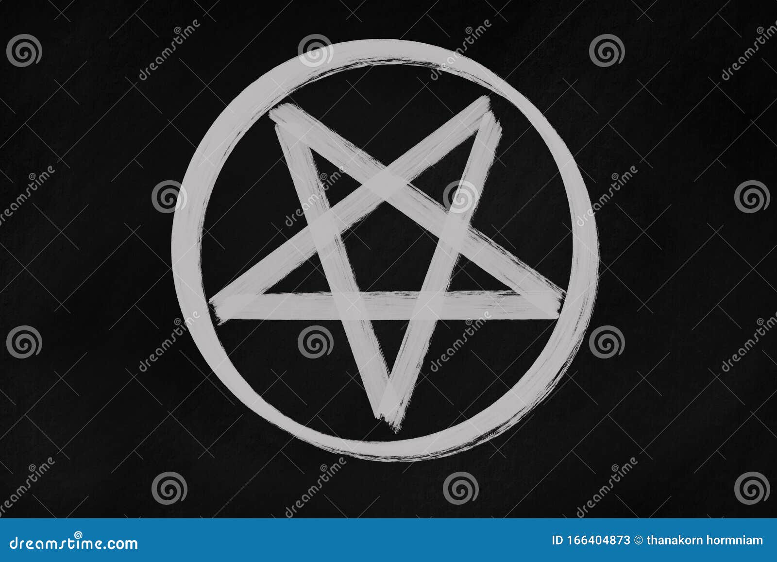 Pentagram Chalk Icon. Occult Ritual Pentacle. Devil Star. Satanic Cult ...