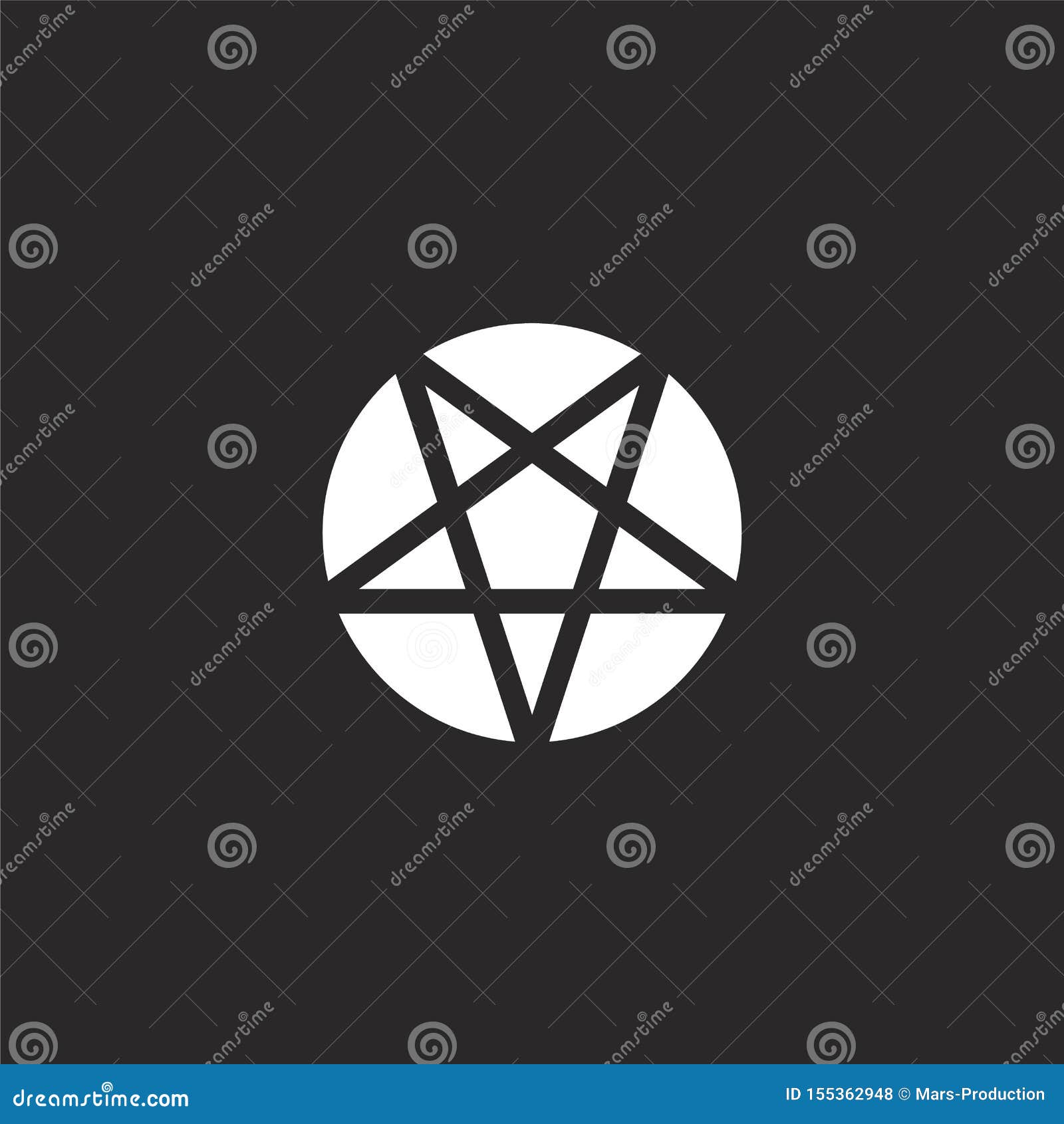 Pentagram Icon. Filled Pentagram Icon for Website Design and Mobile ...