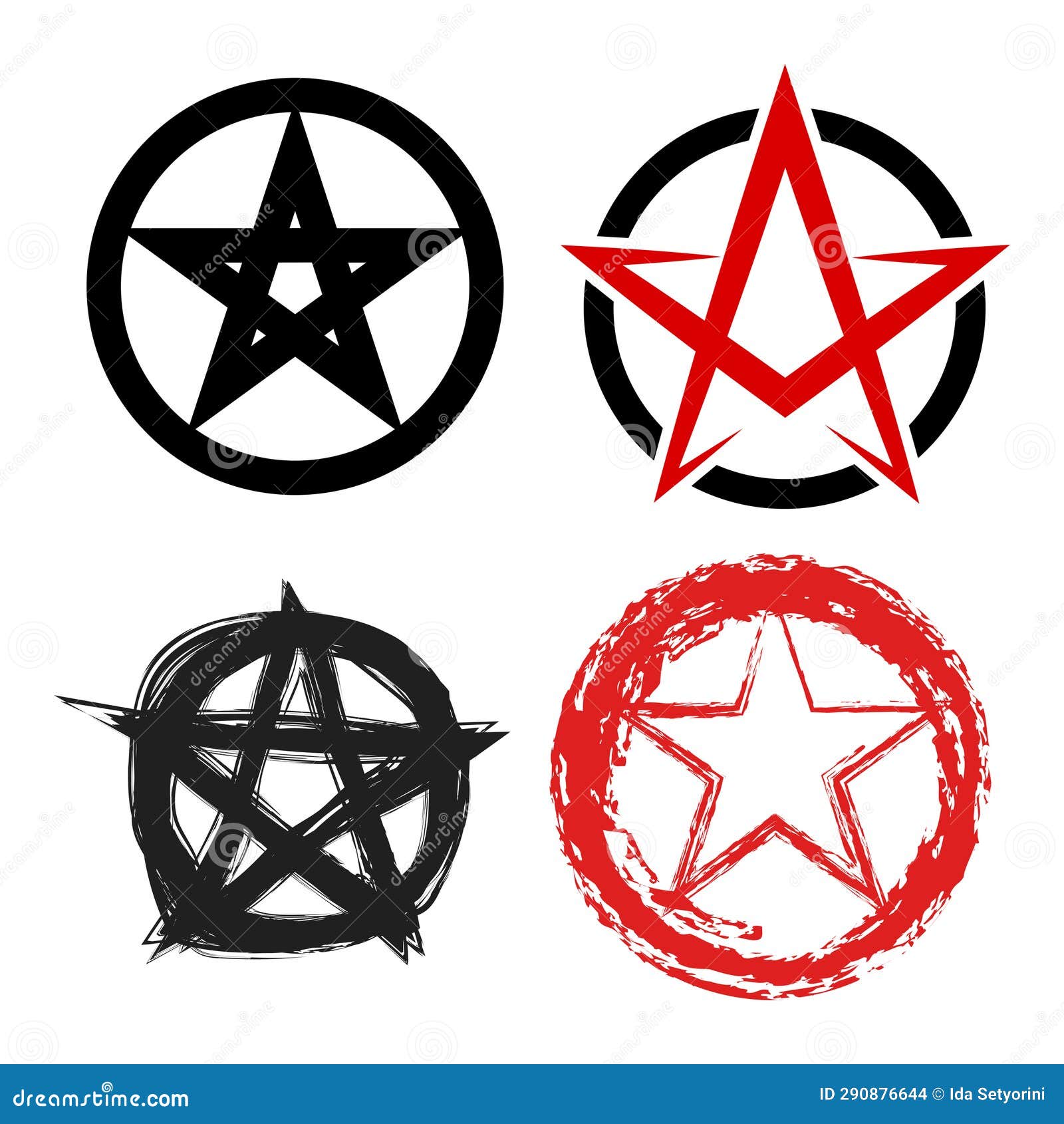 Pentagram icon vector stock illustration. Illustration of logo - 290876644