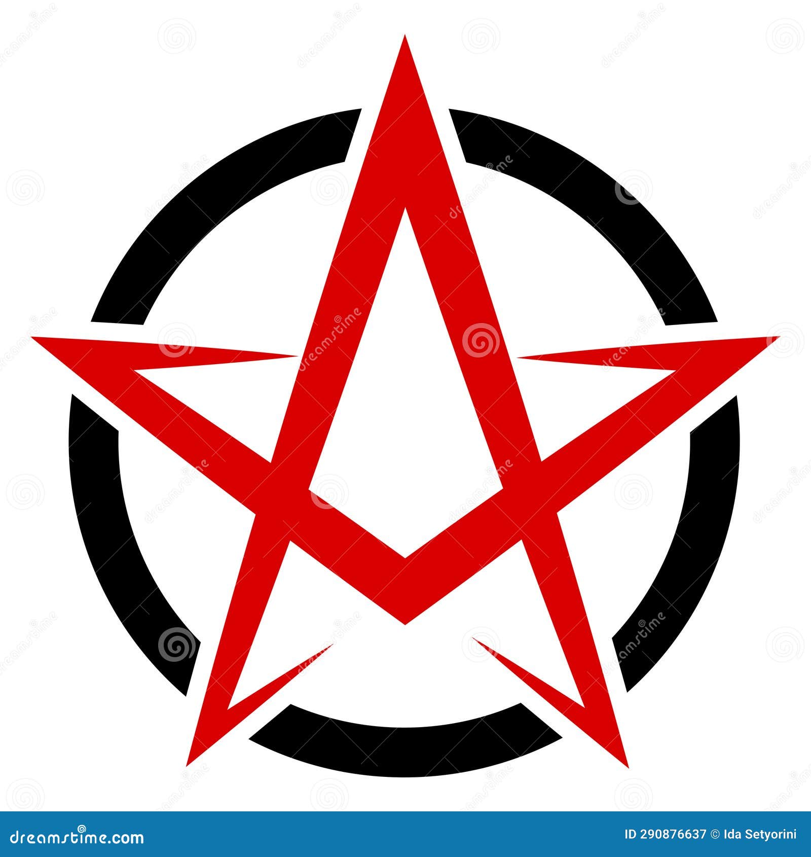 Pentagram icon vector stock illustration. Illustration of tool - 290876637