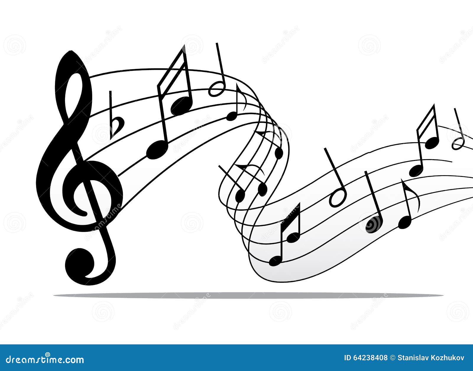Pentagram note stock illustration. Illustration of musical - 64238408