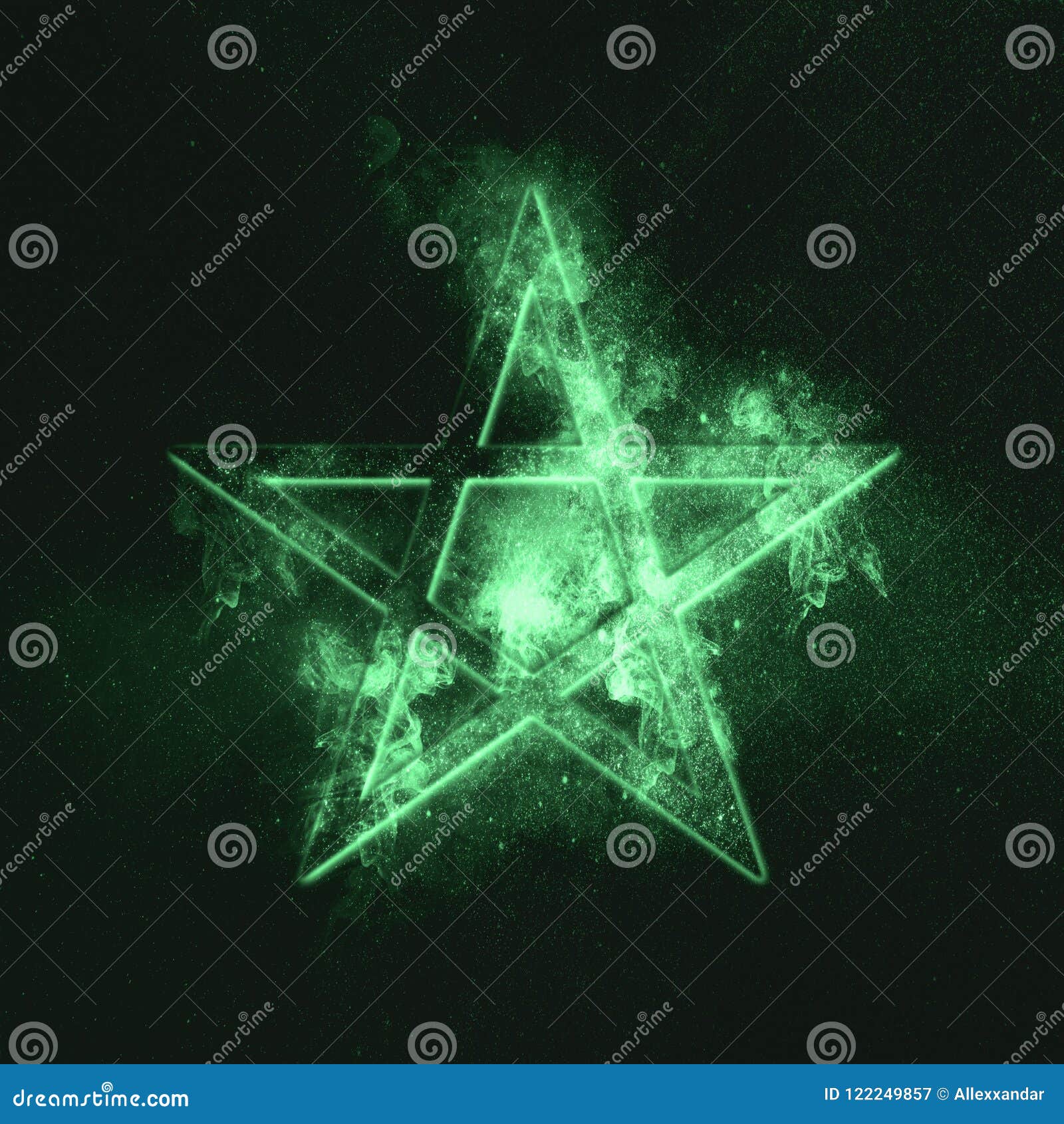 Pentagram Symbol. Green Symbol Stock Image - Image of pentacle ...