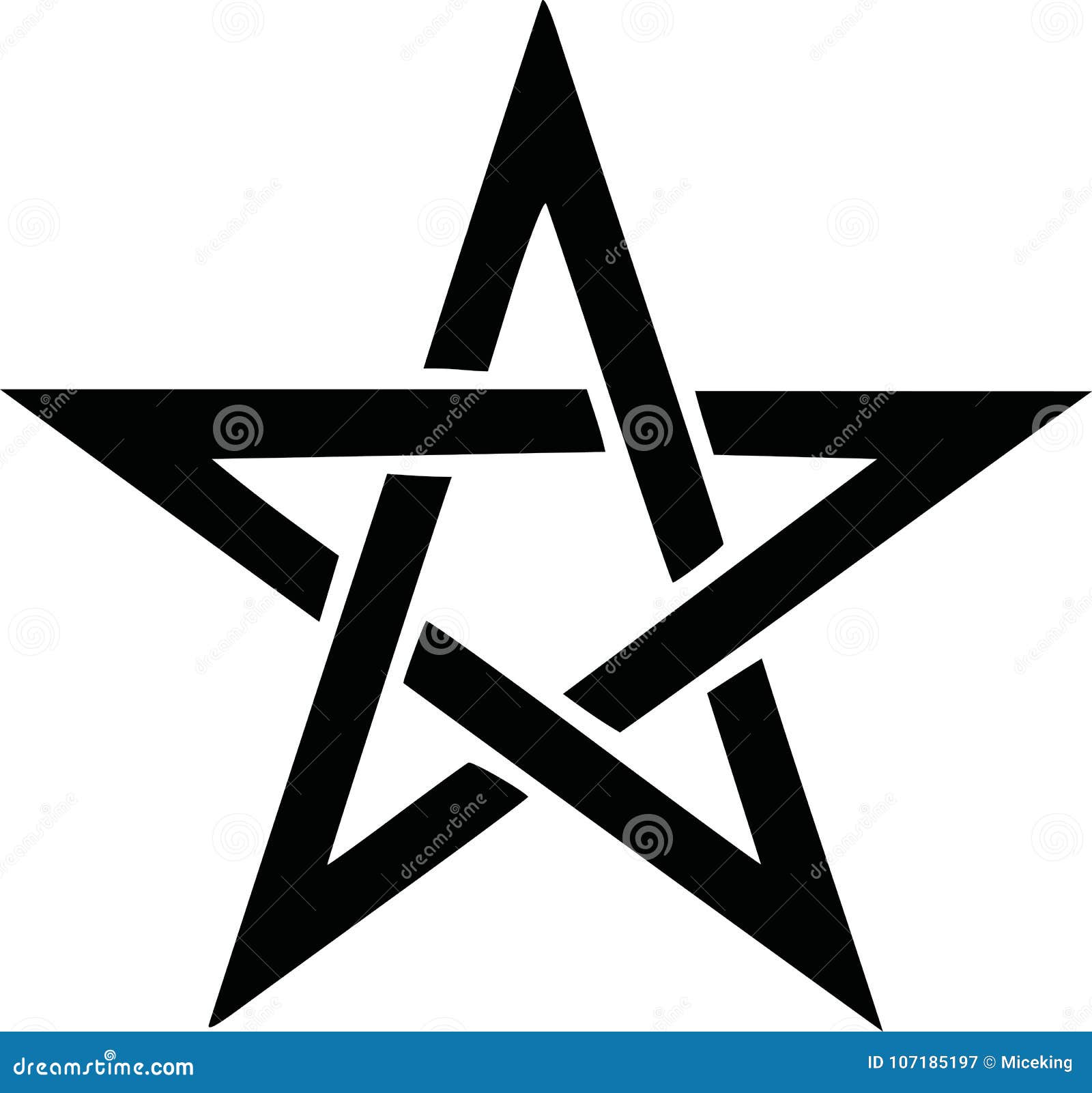 Pentagram symbol vector stock vector. Illustration of star - 107185197