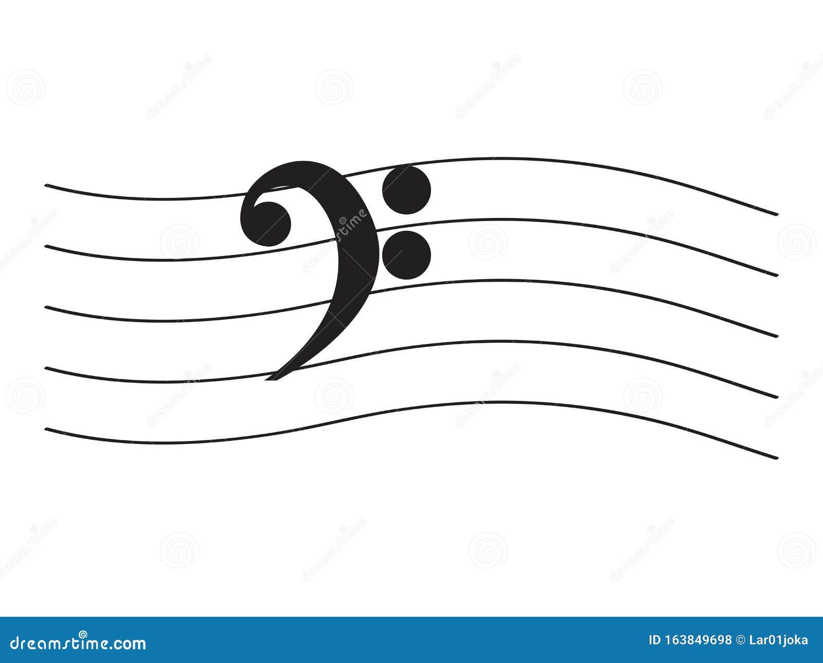 Pentagrama musical aislado ilustración del vector. Ilustración de ...