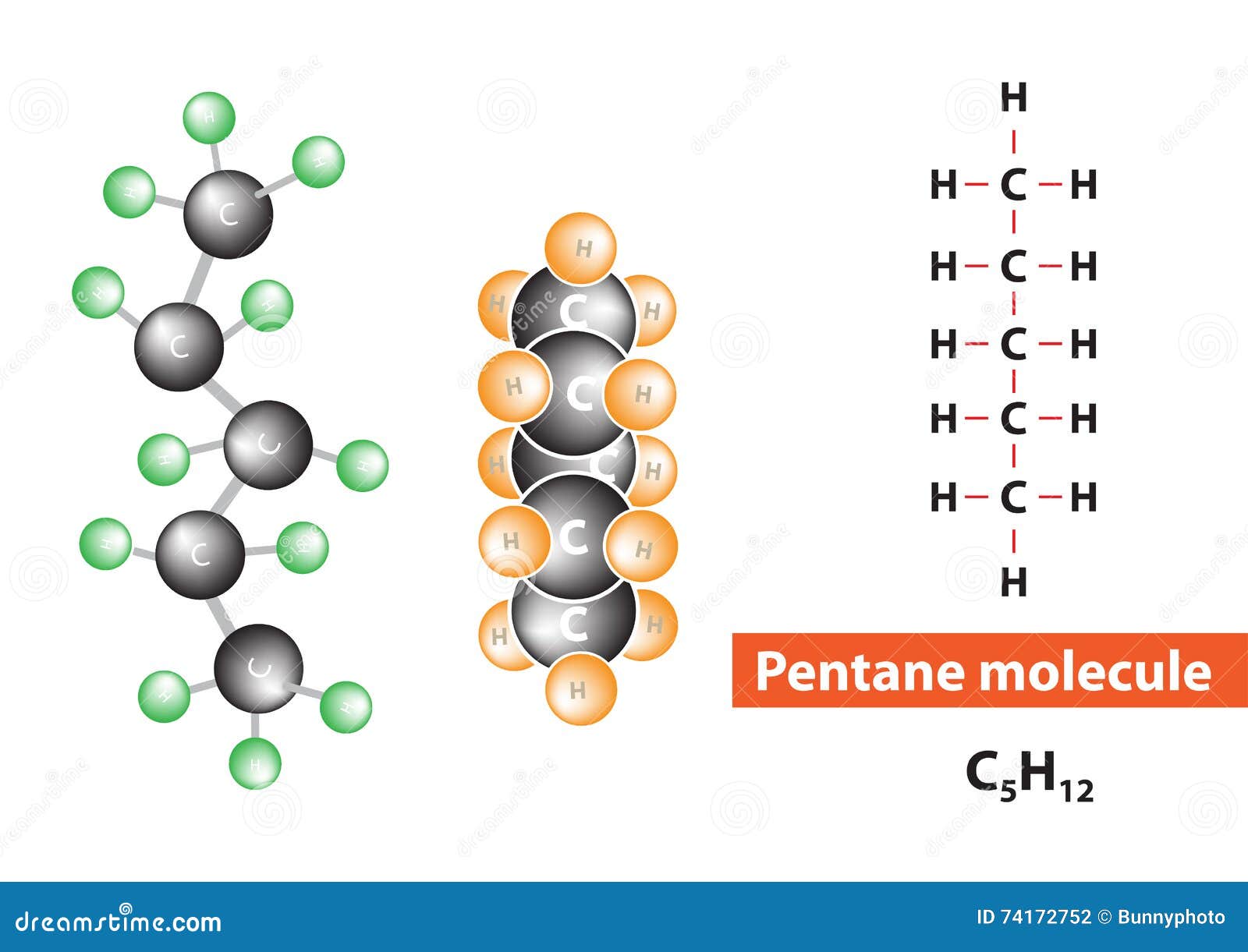 Pentane Molecular Structure Stock Vector - Illustration of science ...