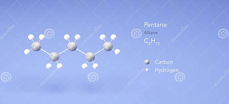 Pentane Molecule, Molecular Structures, Alkane, 3d Model, Structural ...