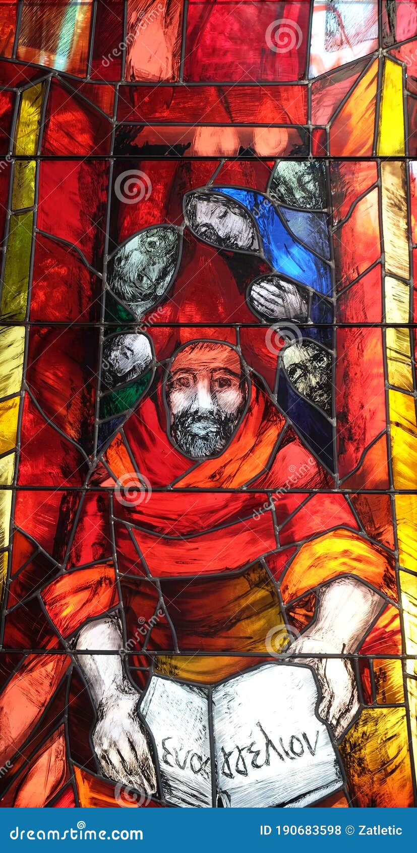 Pentecost, Stained Glass Window by Sieger Koder in Church of Saint ...