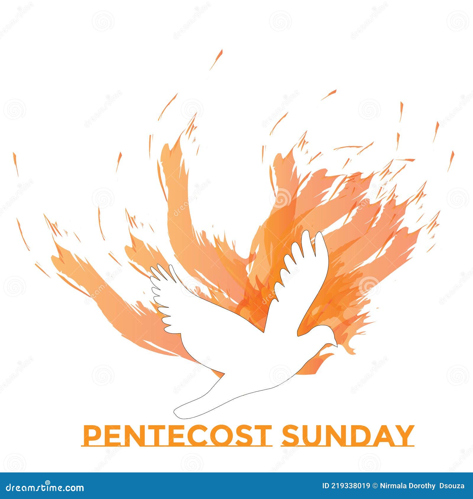 Pentecost Sunday Abstract Poster Design Stock Vector - Illustration of ...