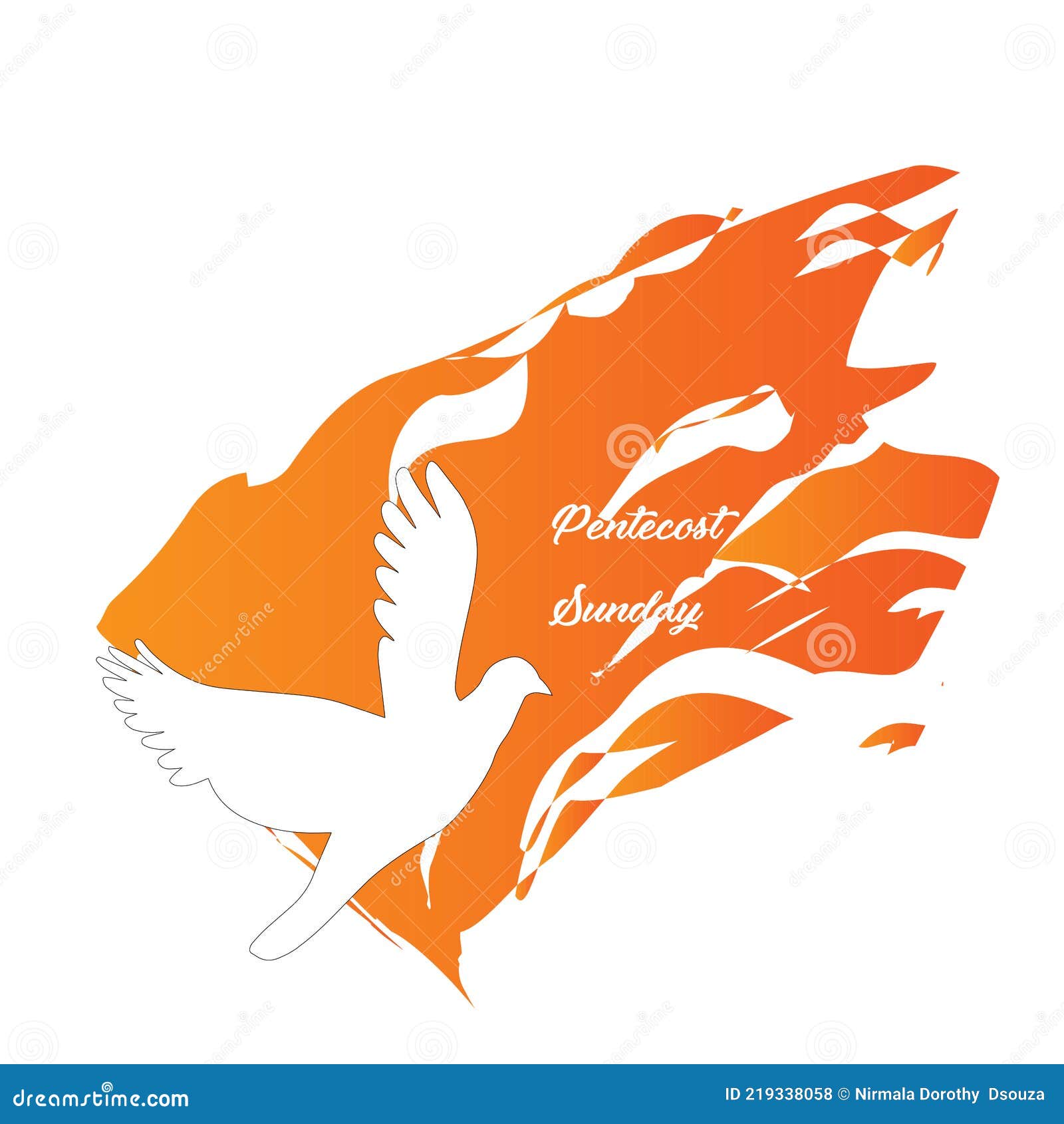 Pentecost Sunday Abstract Poster Design Stock Vector - Illustration of ...
