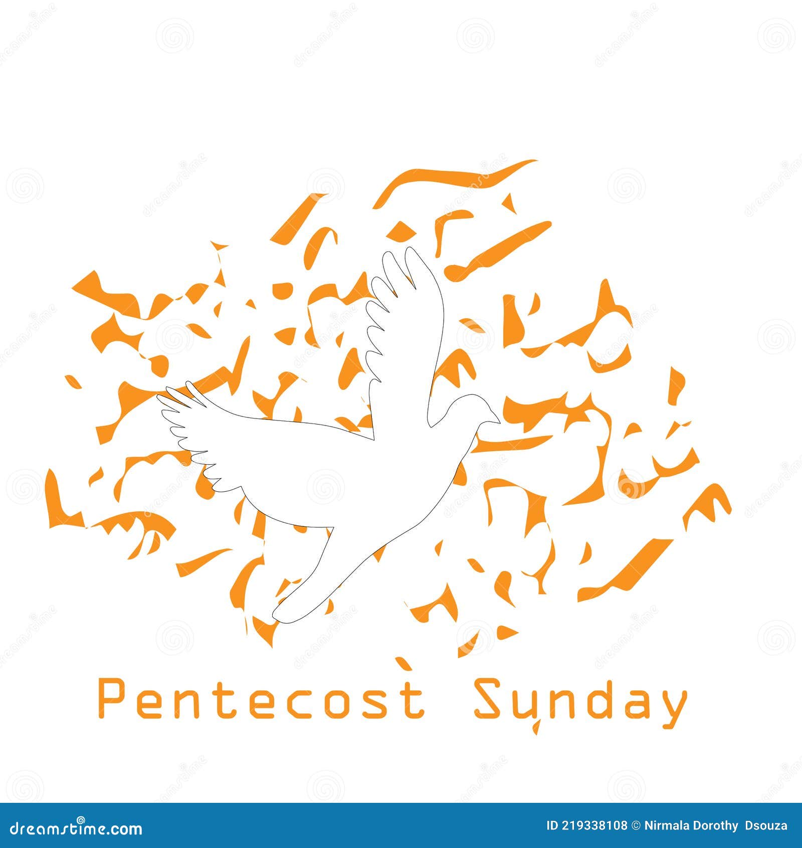 Pentecost Sunday Abstract Poster Design Vector Illustration ...