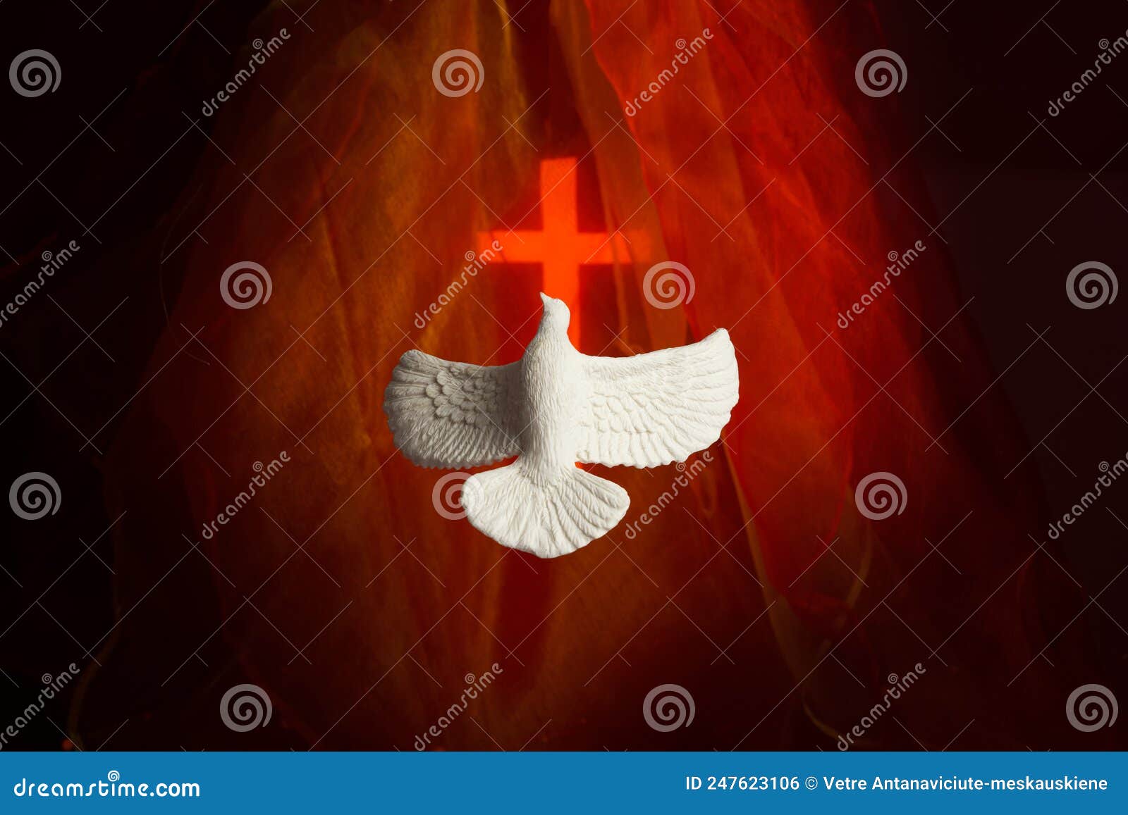 Pentecost Sunday. Pentecost Background with Flying Dove Stock Photo ...