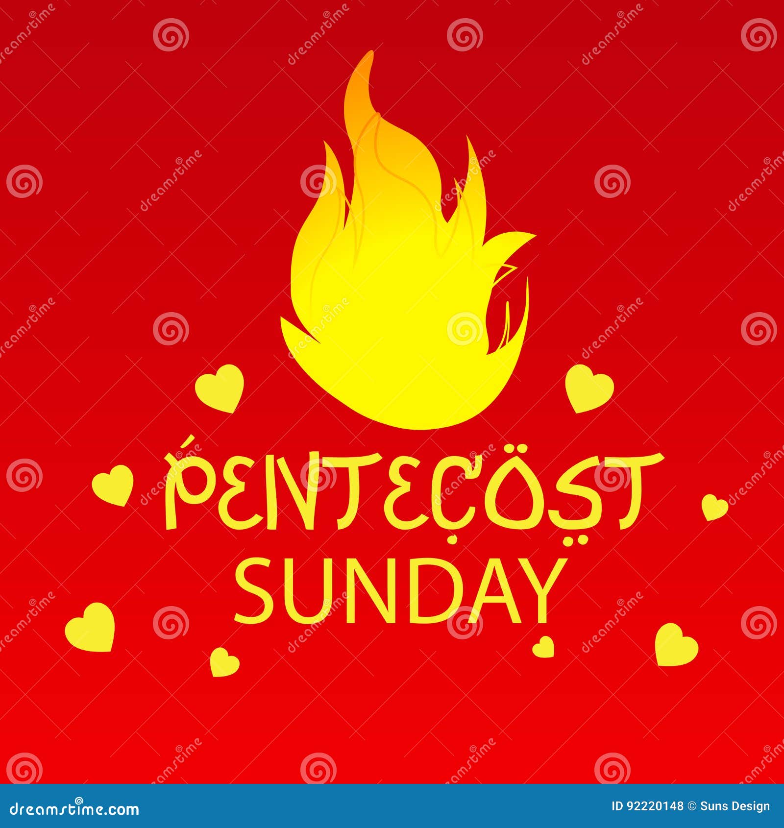 Pentecost Sunday. stock illustration. Illustration of holy - 92220148