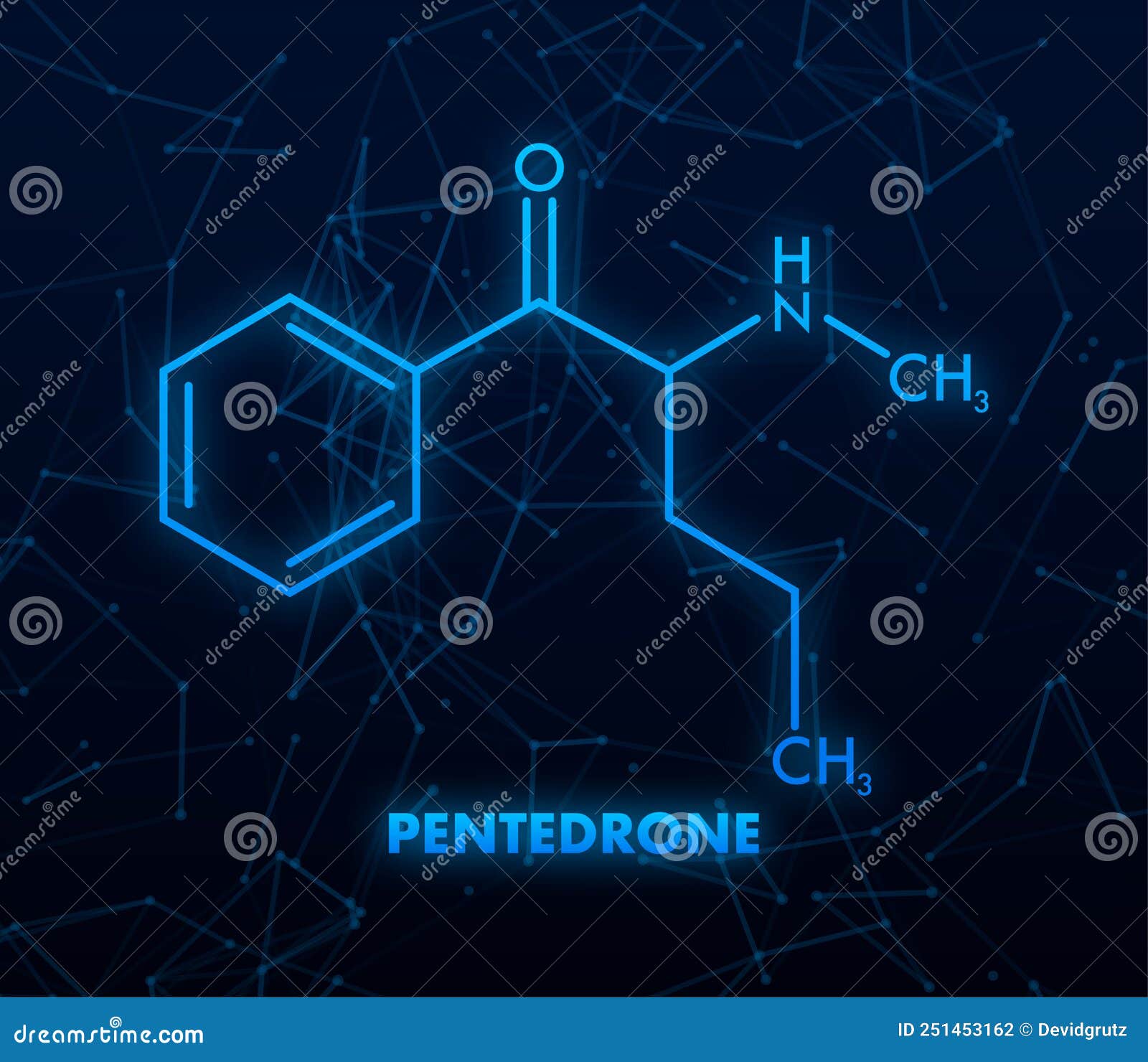 Pentedrone Formula. Pentedrone Molecular Structure Stock Vector ...