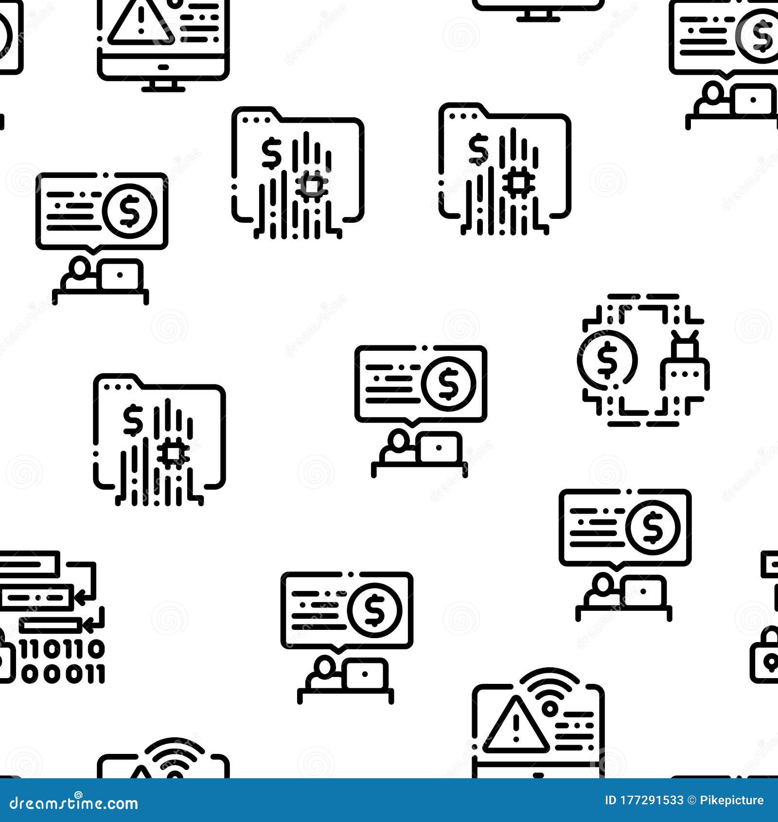 Pentesting Software Seamless Pattern Vector Stock Vector - Illustration ...