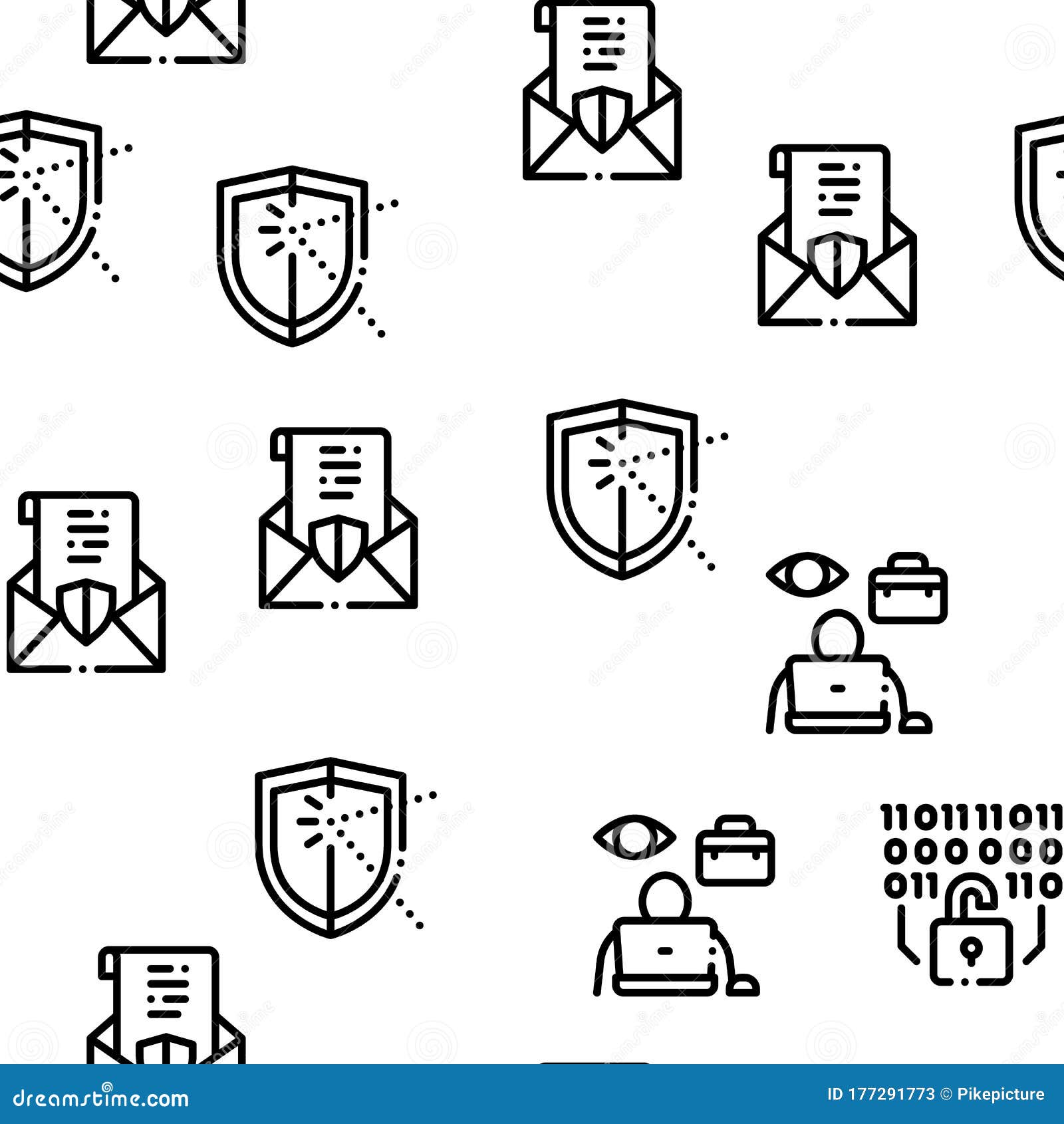 Pentesting Software Seamless Pattern Vector Stock Vector - Illustration ...