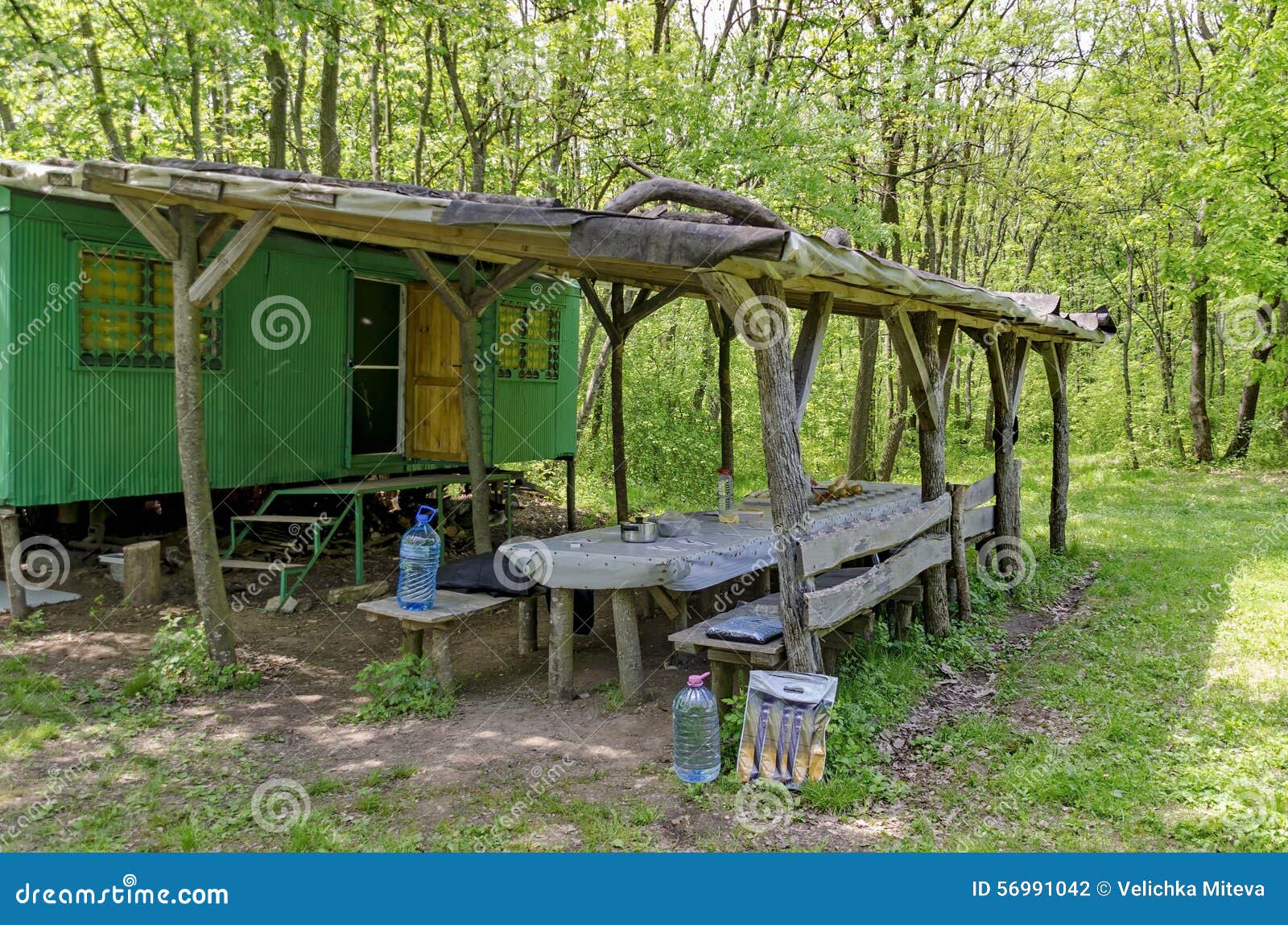 Penthouse at Apiary in the Forest Stock Photo - Image of timber ...