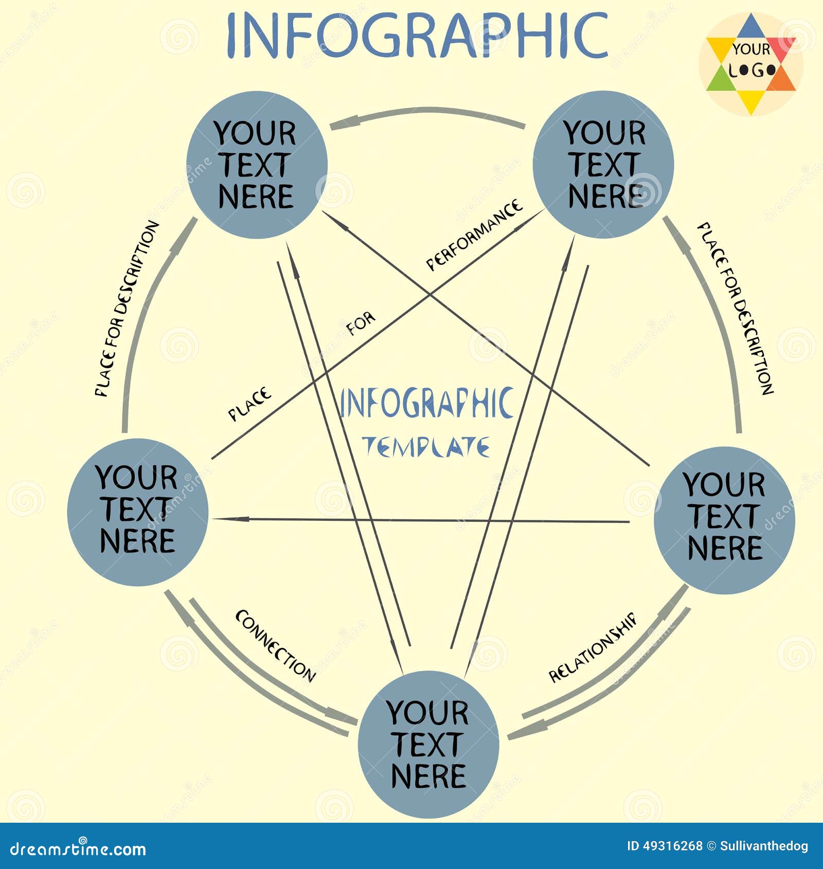 Pentogram infographic illustration de vecteur. Illustration du concept ...