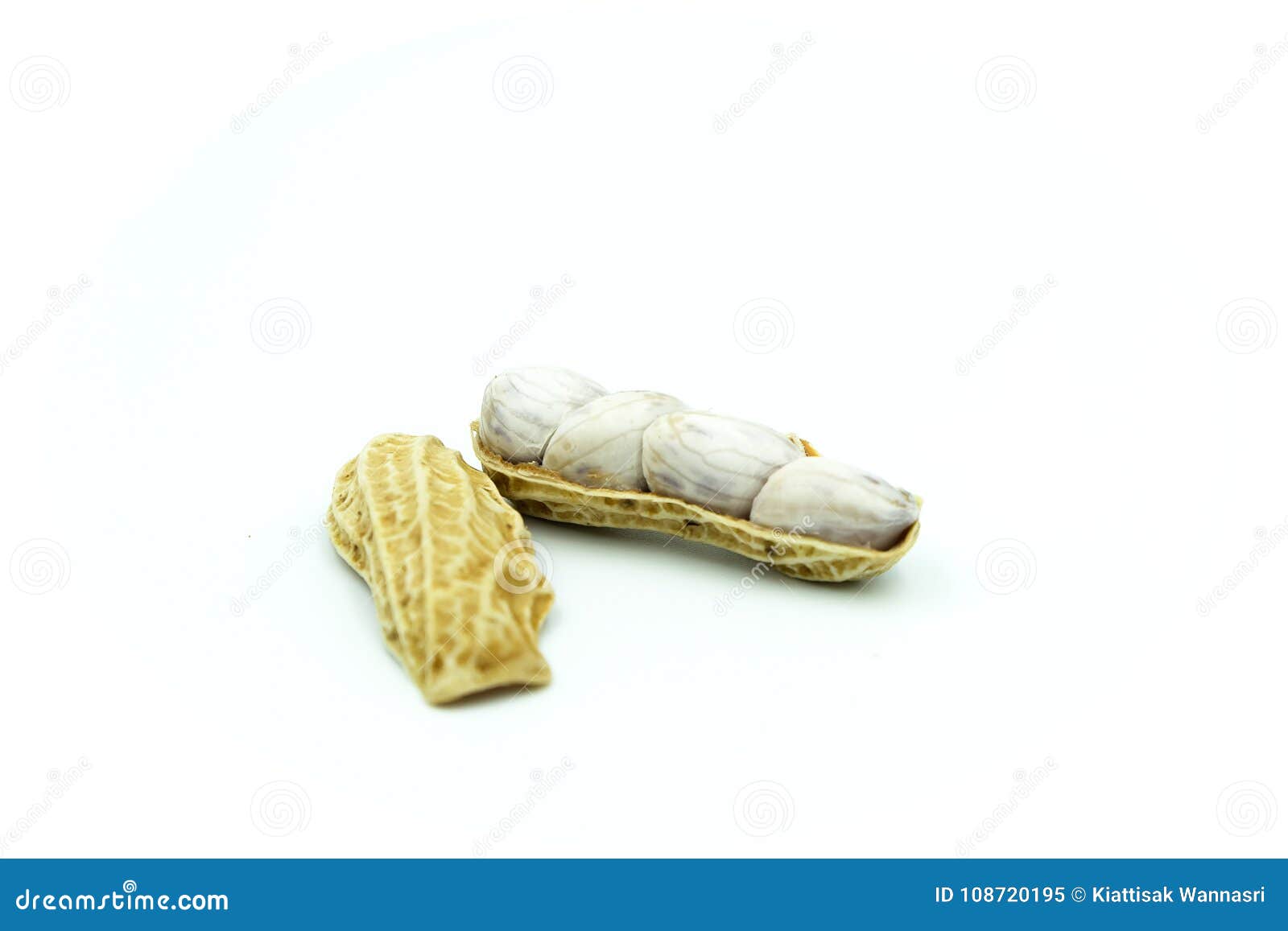 Penut Isolated on White Background Stock Image - Image of boiled, fruit ...